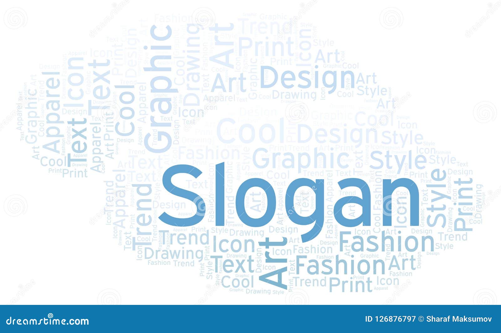 Slogan word cloud. stock illustration. Illustration of drawing - 126876797