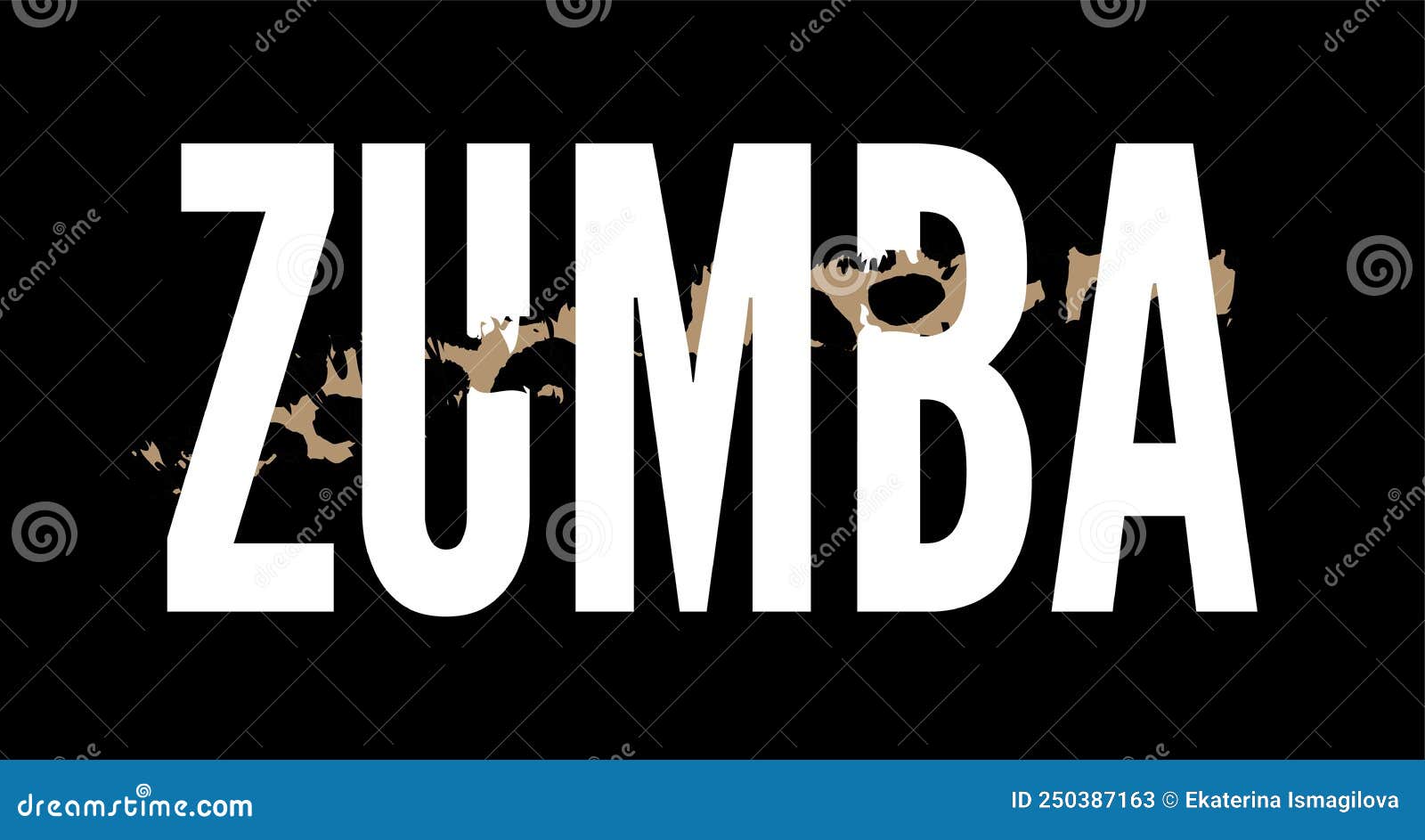 Slogan Zumba Dance Studio. Multicolor Sliced Word Stock Vector ...