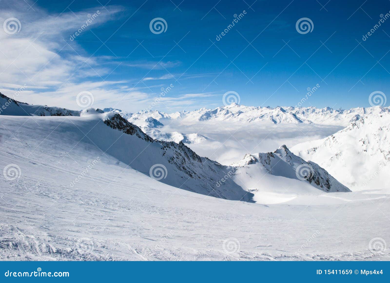 Slope stock image. Image of outdoors, blue, slope, snow - 15411659
