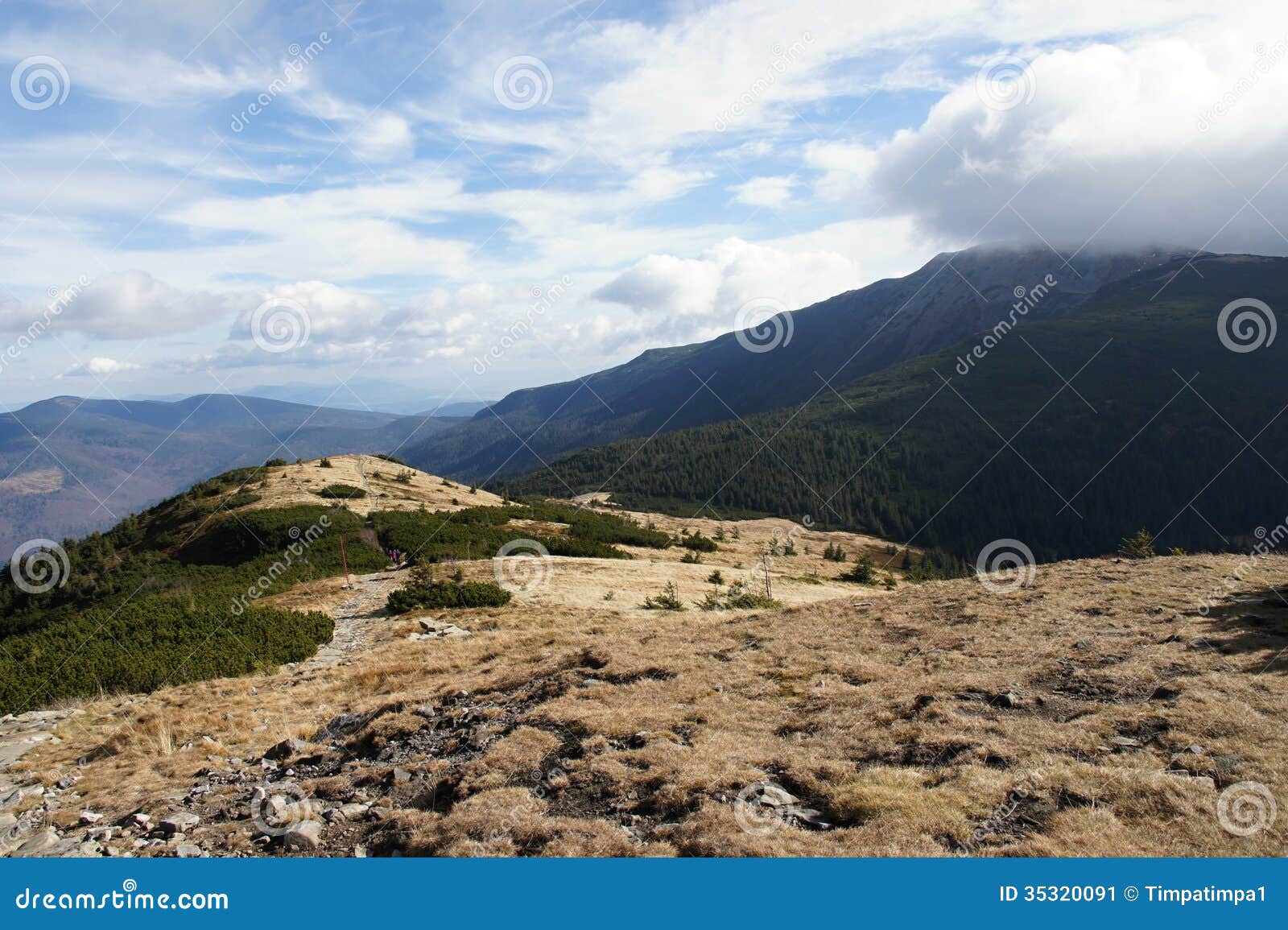 Slope of Babia Hora 1725 M, Orava Stock Image - Image of paiexcl, bush ...