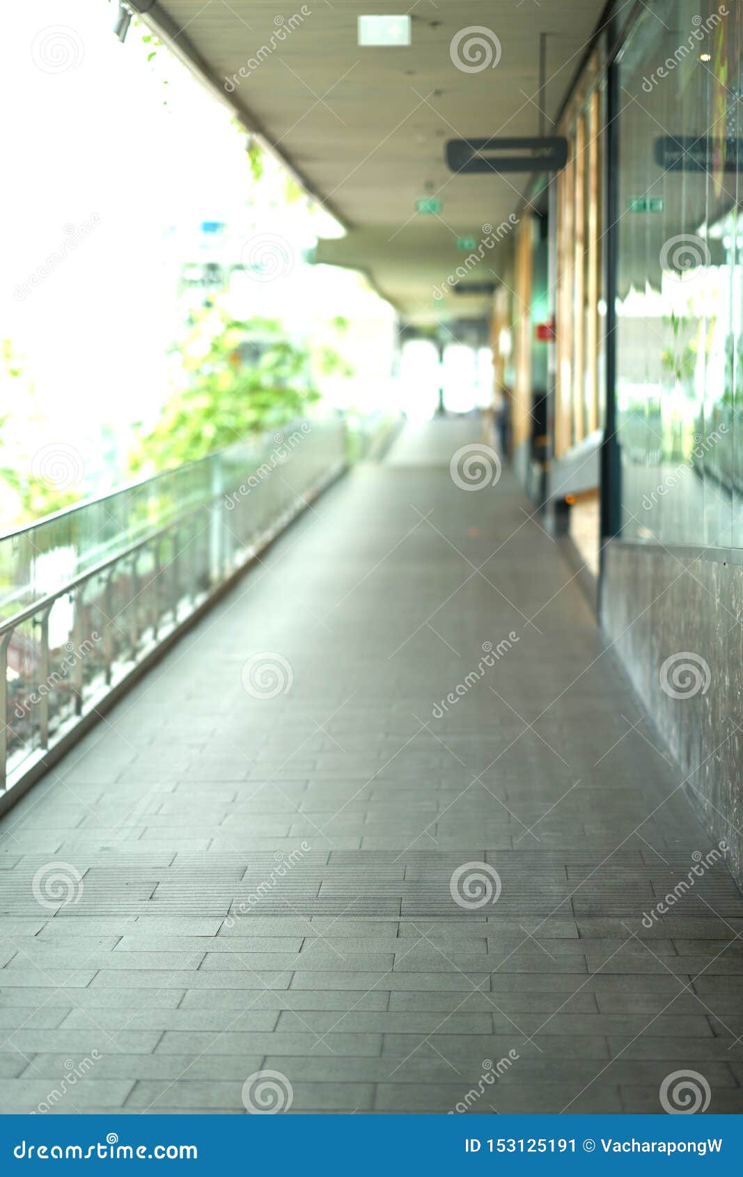 Slope Balcony Walkway ,selective Focus Stock Image - Image of interior ...