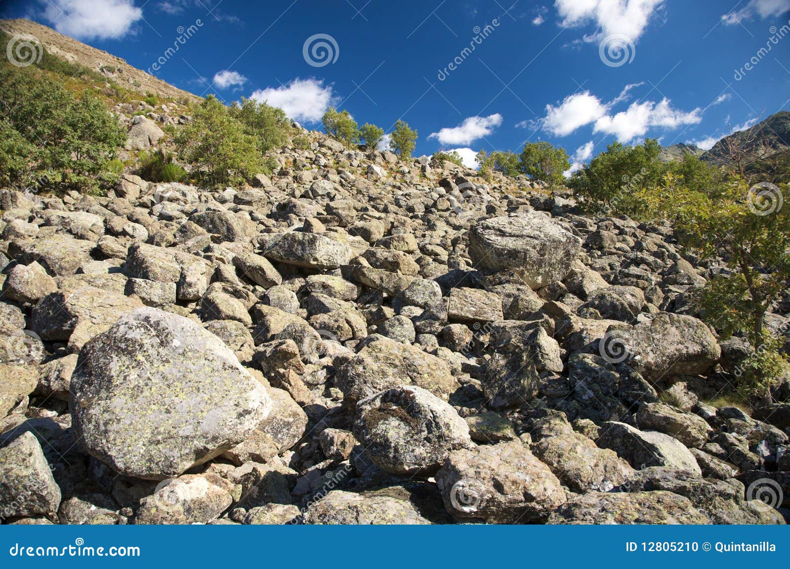 Slope full of rocks stock photo. Image of nature, rock - 12805210
