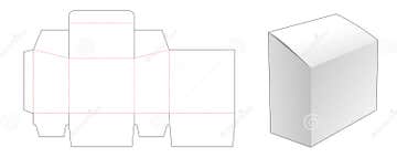 Slope Gift Box Die Cut Template Stock Vector - Illustration of candy ...