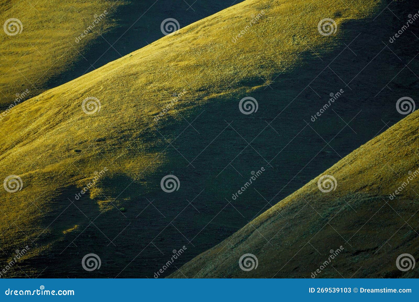 Slope on a Green Mountain with Sunlight on it Stock Image - Image of ...