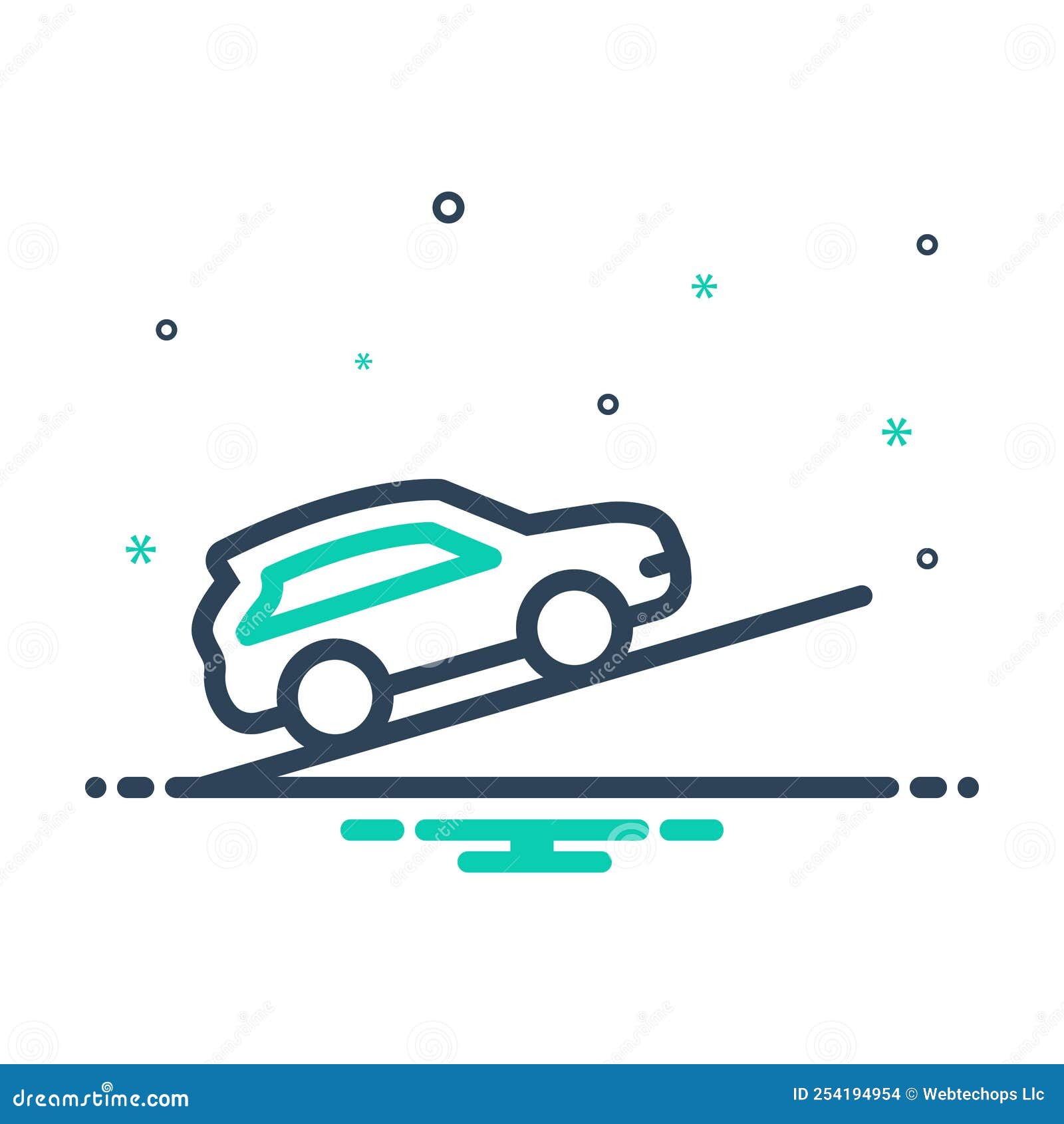 Mix Icon for Slope, Hillside and Downgrade Stock Vector - Illustration ...