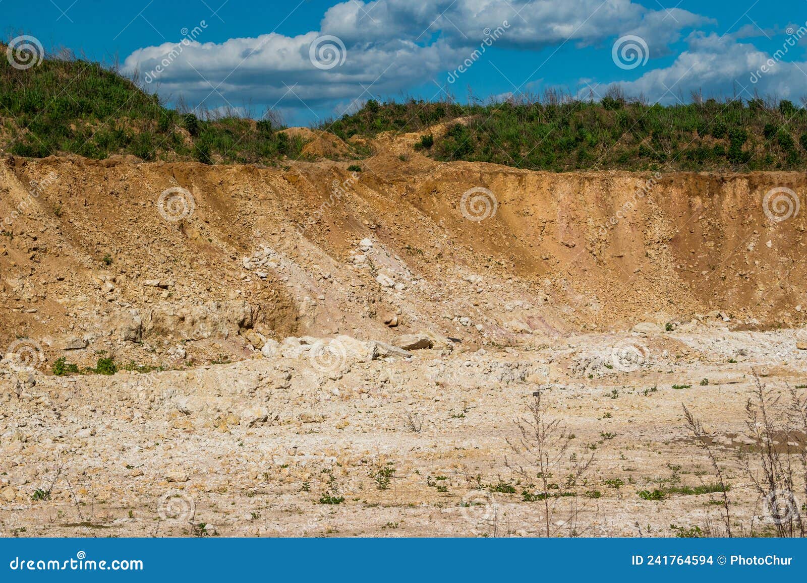Slope on a Limestone Quarry Stock Photo - Image of breed, loamy: 241764594