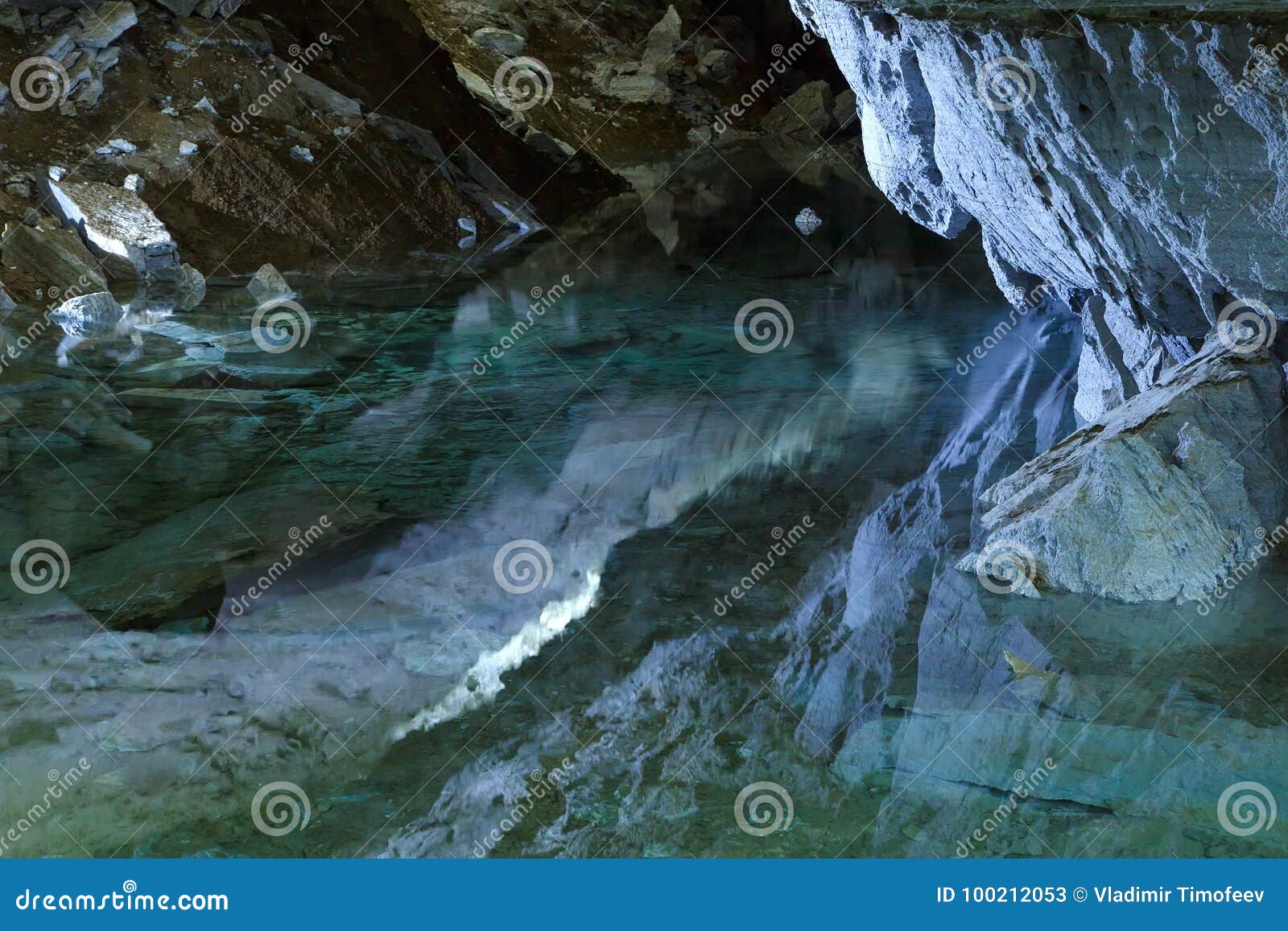 Slope of the Mountain with the Reflection in the Water Inside Fantastic ...