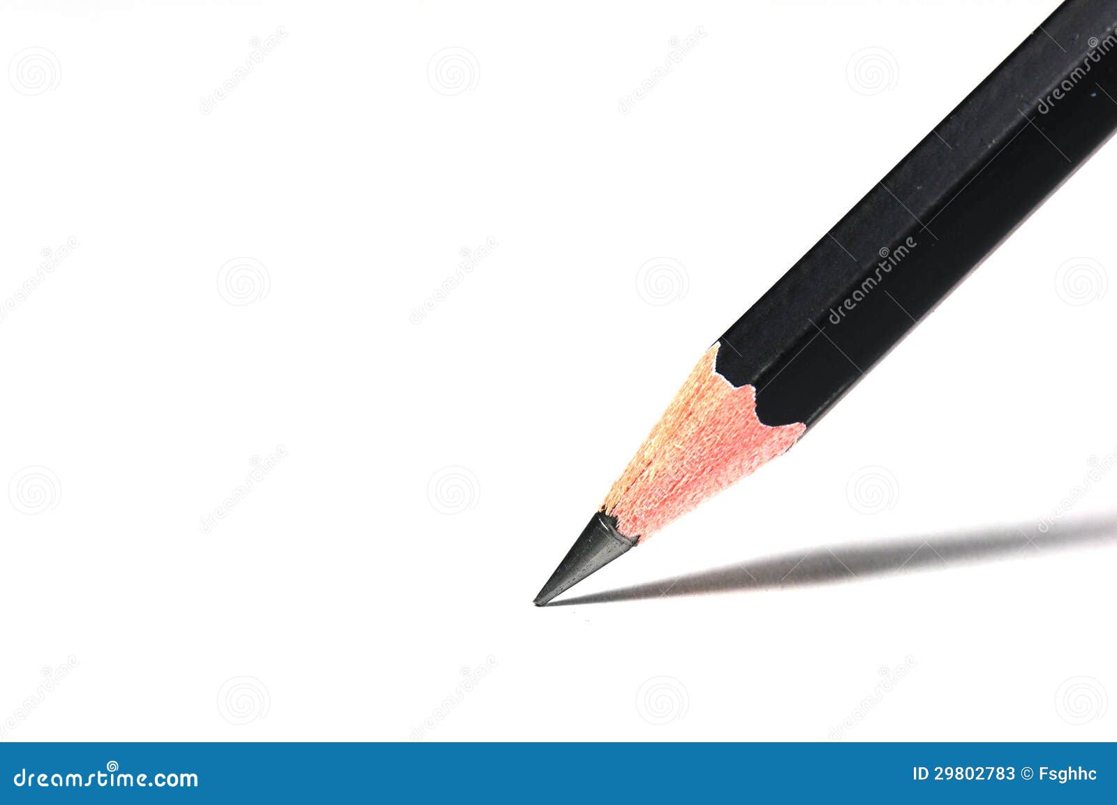 A Sharp Black Pencil on a White Background Stock Image - Image of ...