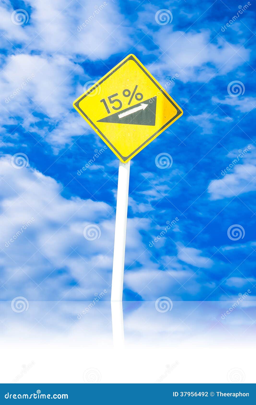 Slope sign stock photo. Image of board, danger, sign - 37956492