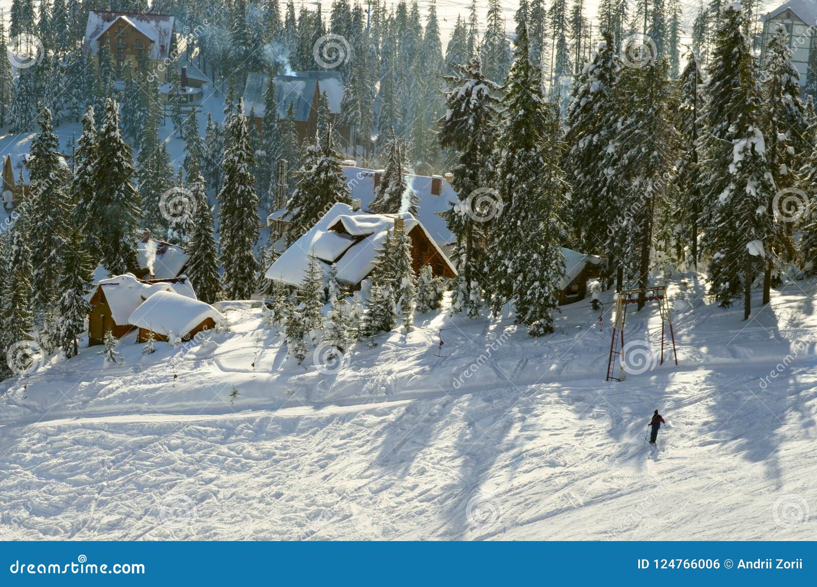 Slope on the Skiing Resort. Stock Photo - Image of alps, skiing: 124766006