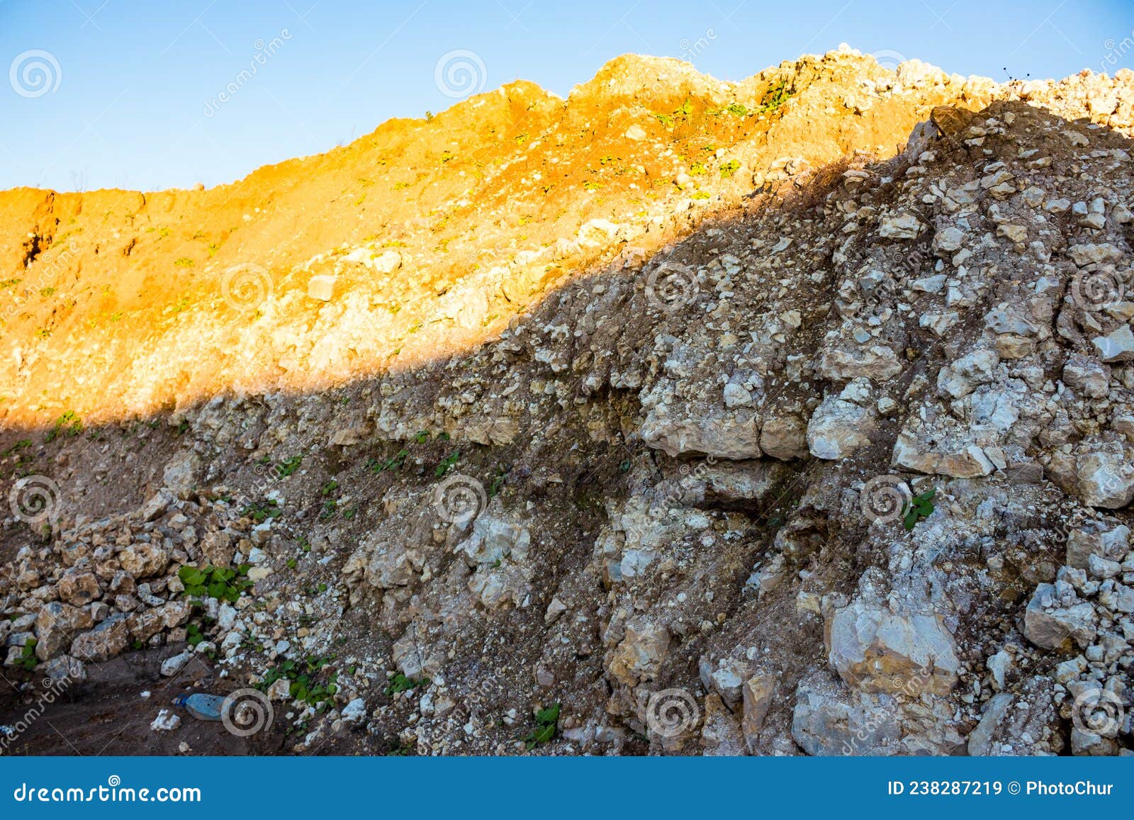 The Slope of a Stone Quarry for the Extraction of Crushed Stone Stock ...