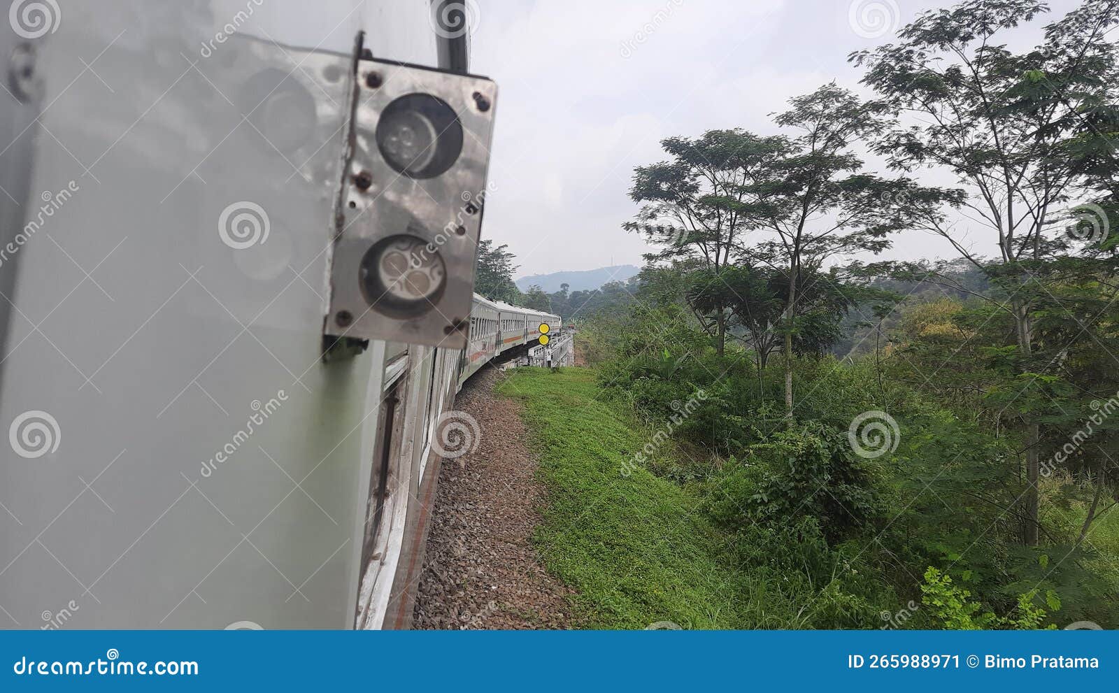 The Slope of the Train Caused by a Sloping Contour Stock Image - Image ...