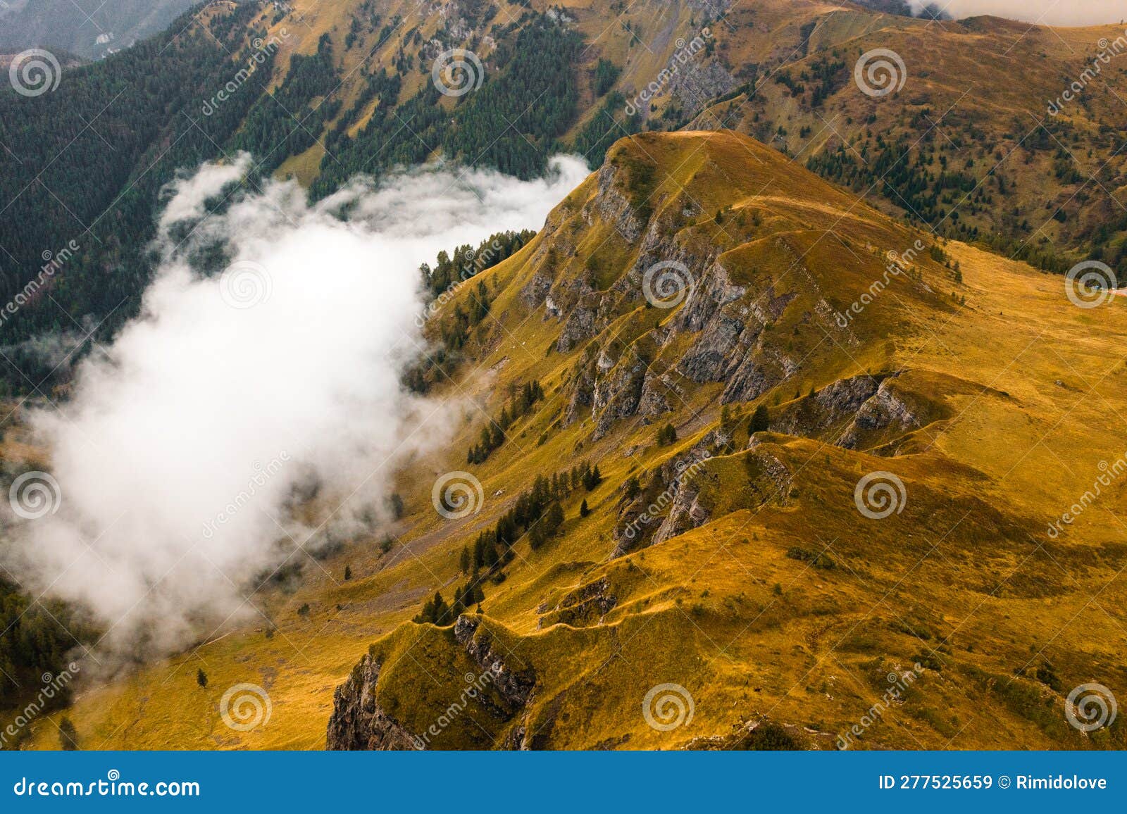 The Slopes of the Famous Giau Pass are Adorned by a Lofty Mountain ...