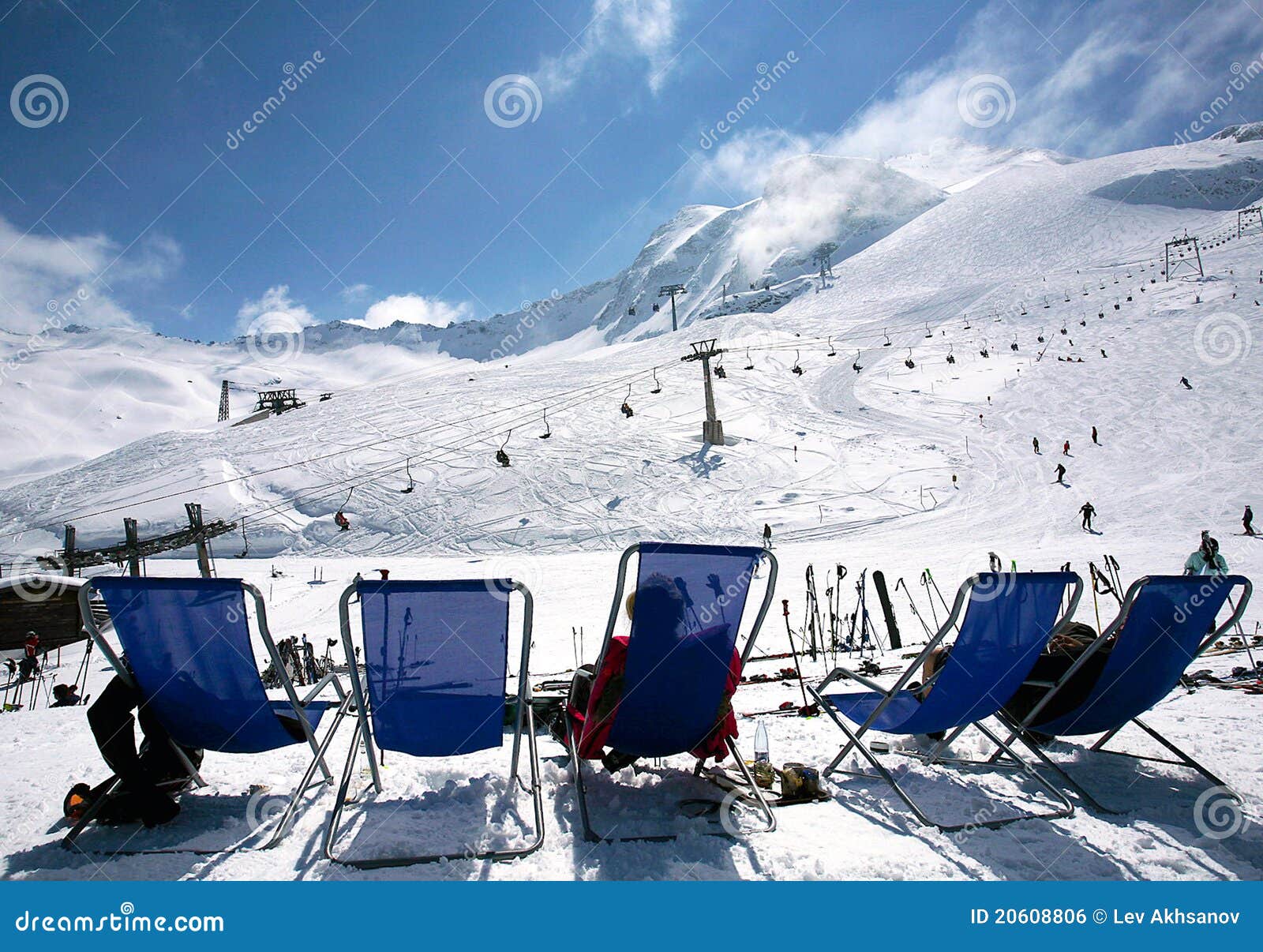 Slopes of Hintertux, Austria. Stock Photo - Image of mountains ...