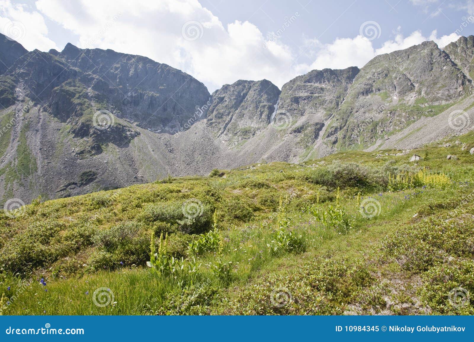 The Slopes of the Mountain Range Stock Image - Image of distance ...
