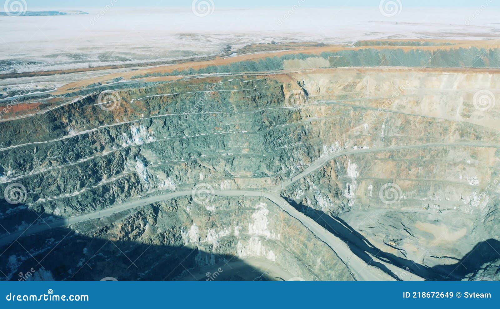 Slopes of Open-pit Copper Mine in Daylight Stock Image - Image of ...