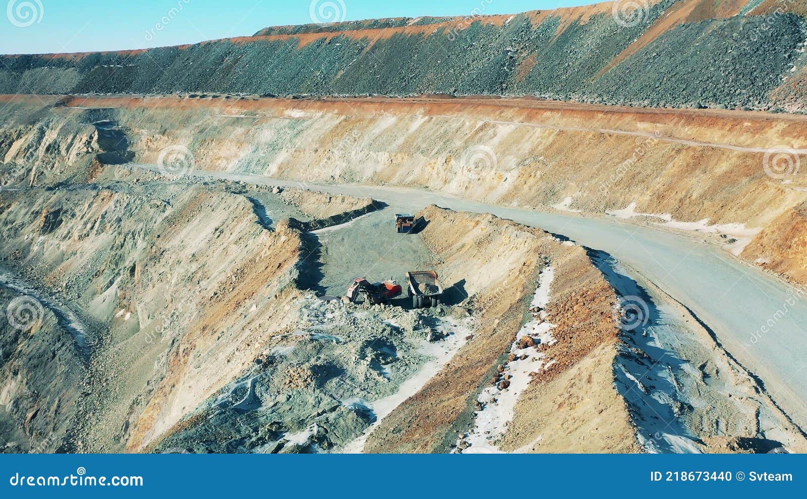 Slopes of Open-pit Mine with Copper Getting Extracted Stock Photo ...