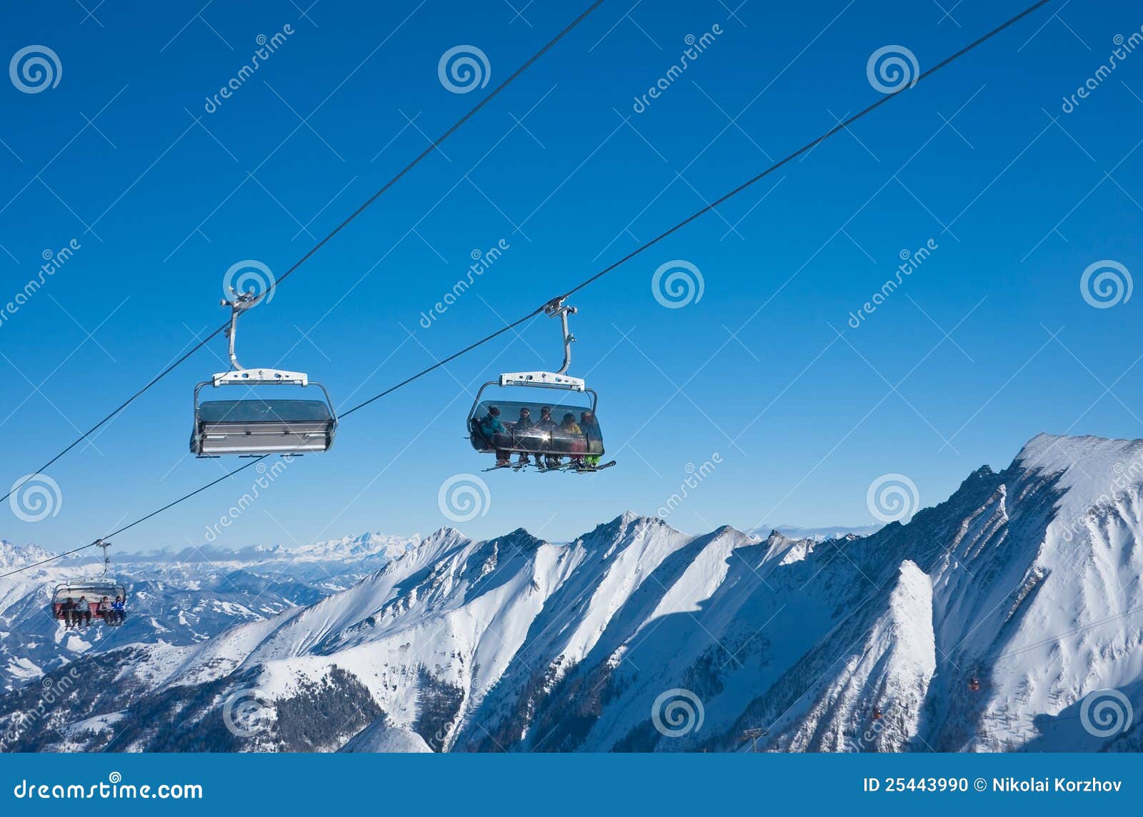 Slopes of Ski Resort, Kaprun, Austrian Alps Stock Photo - Image of ...