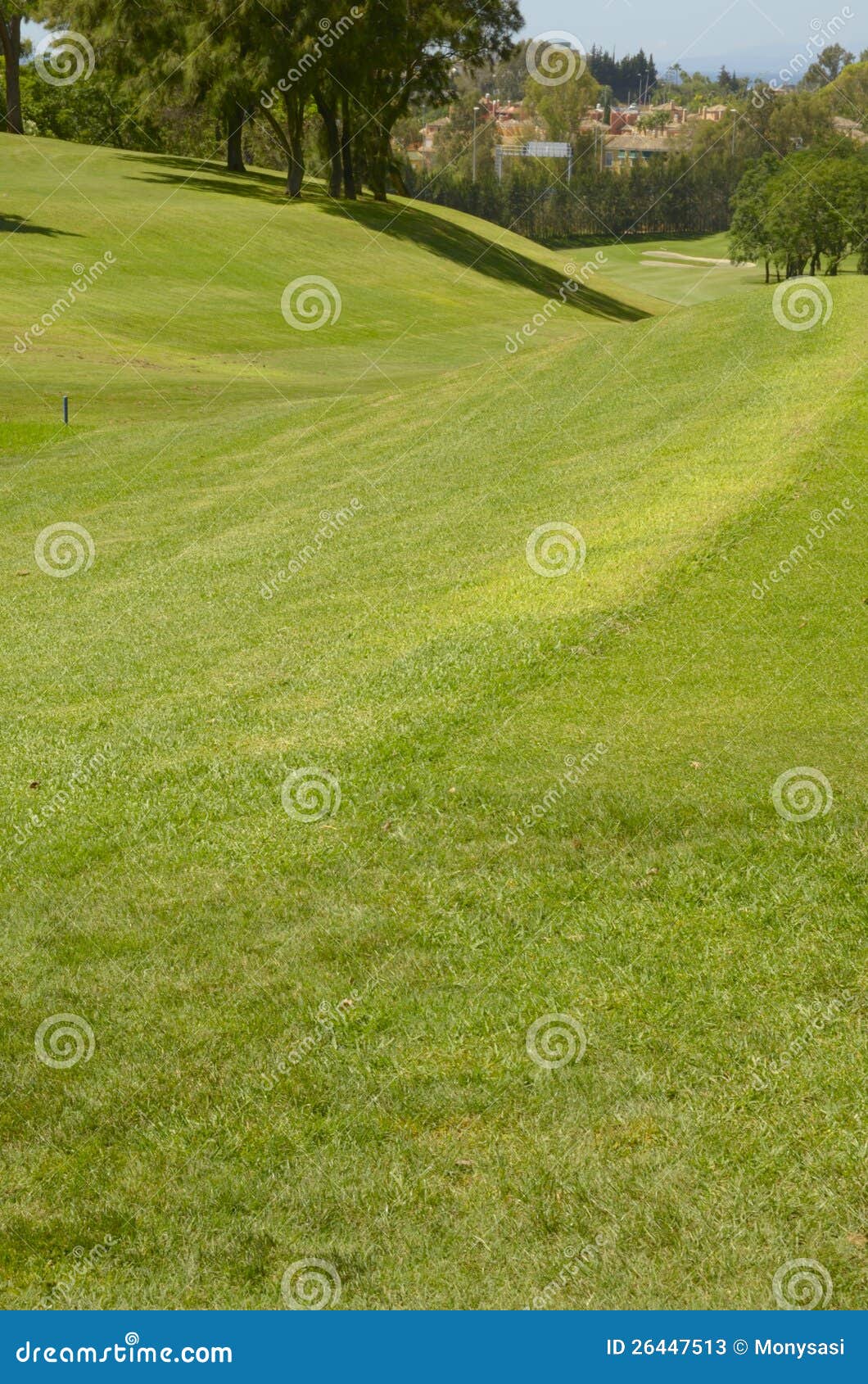 Sloping fairway stock image. Image of fairway, malaga - 26447513