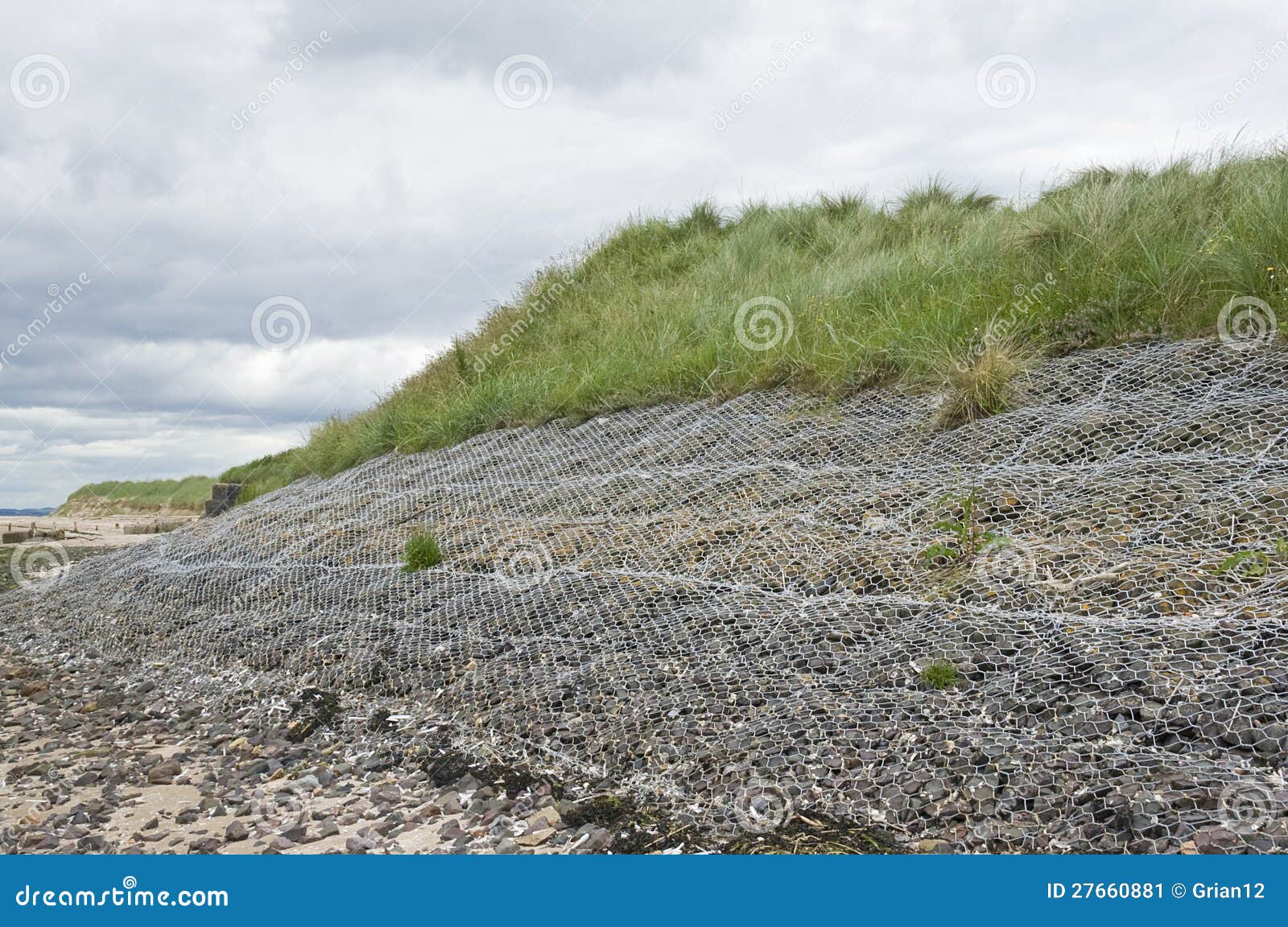Sloping gabions stock image. Image of environmental, travel - 27660881