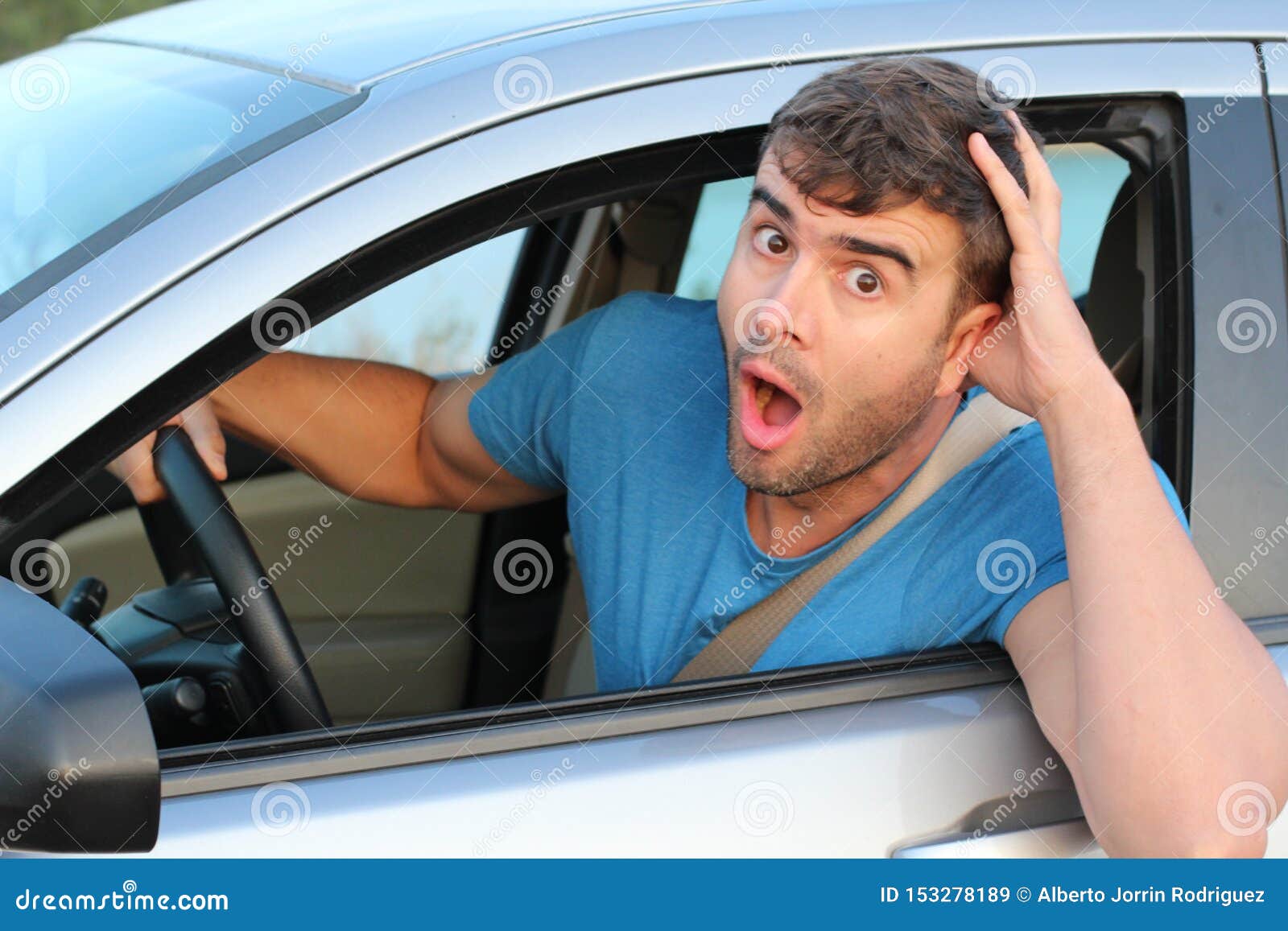 Sloppy Driver Making a Mistake Stock Image - Image of empty, damage ...