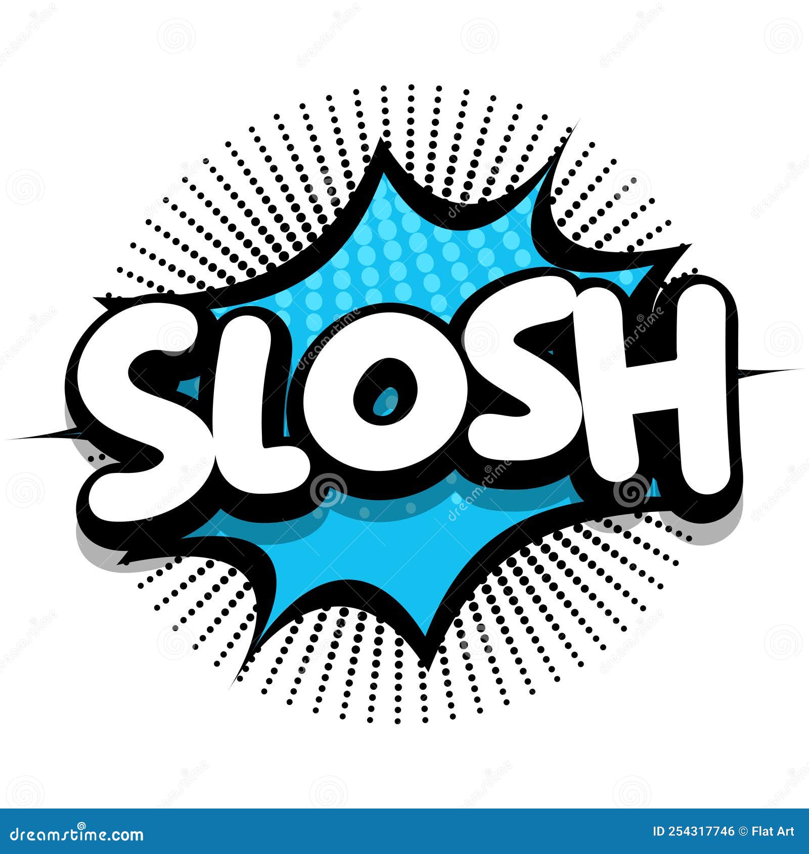 Slosh Comic Book Explosion Bubble Vector Illustration Stock Vector ...