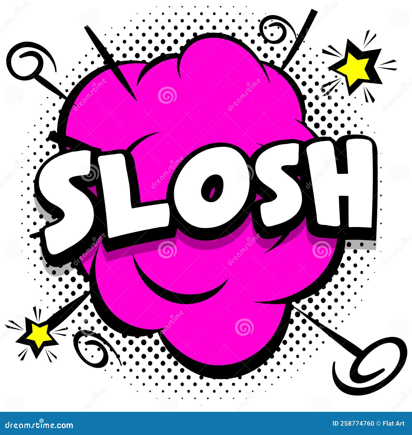 Slosh Comic Bright Template with Speech Bubbles on Colorful Frames ...