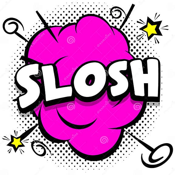 Slosh Comic Bright Template with Speech Bubbles on Colorful Frames ...