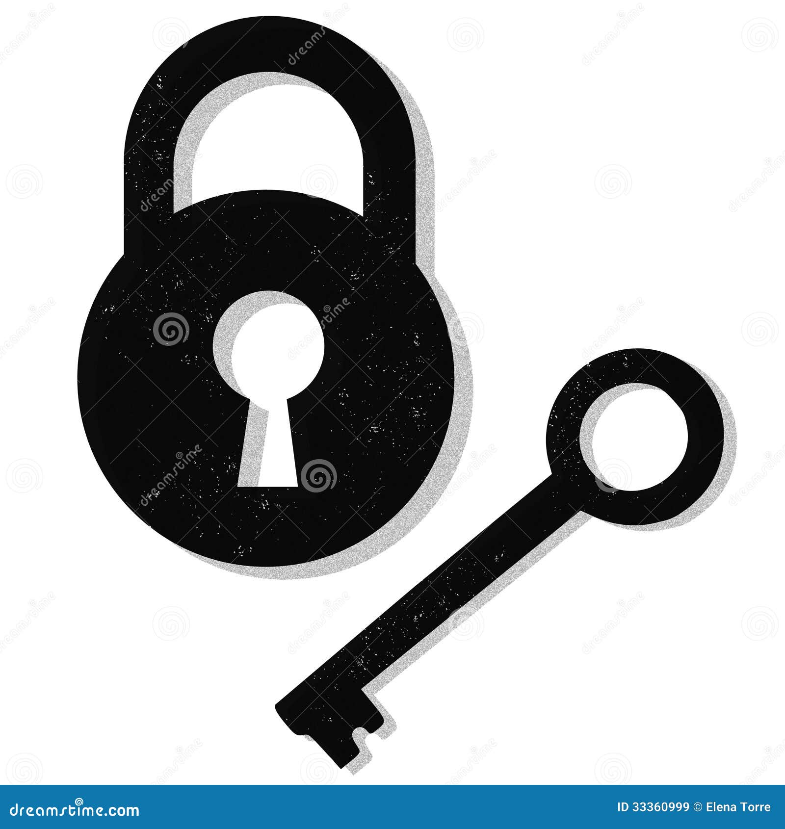 Slot en sleutel stock illustratie. Illustration of waarborg - 33360999