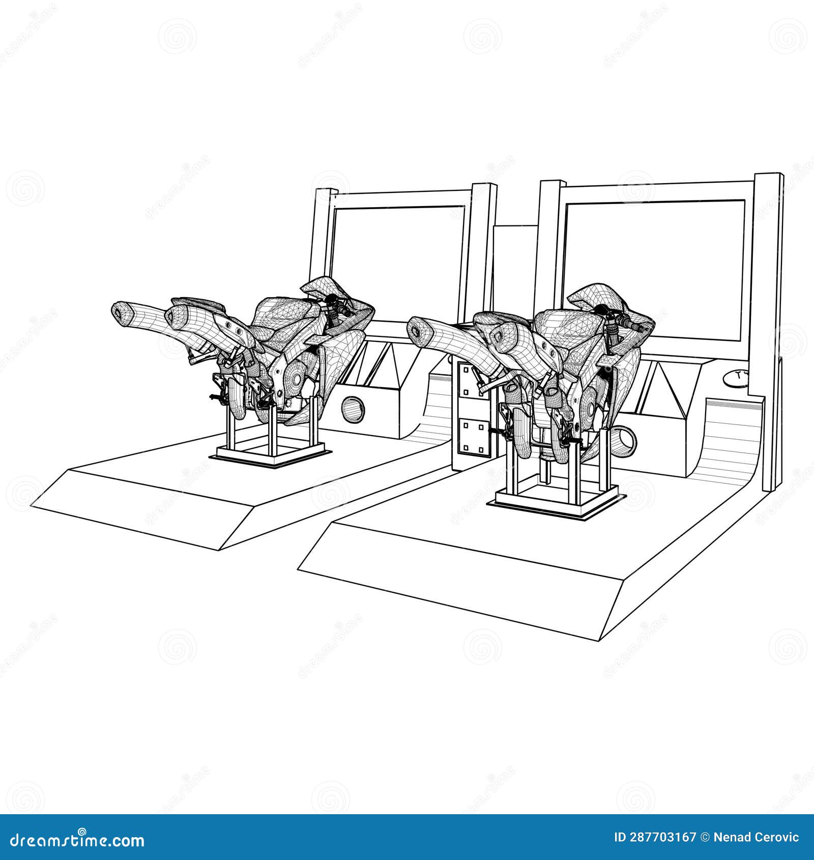 Game Racing Simulator Vector Cartoon Illustration. | CartoonDealer.com ...
