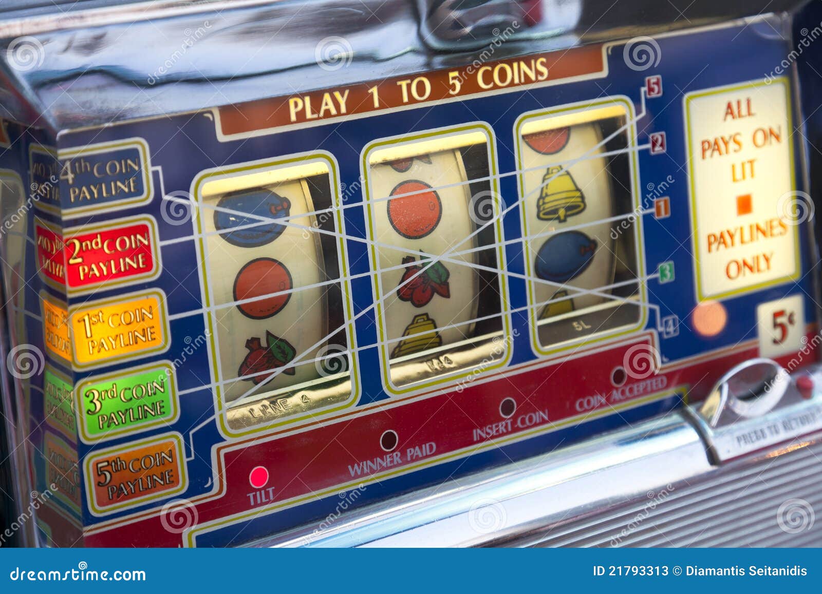 Slot machine fotografia stock editoriale. Immagine di soldi - 21793313