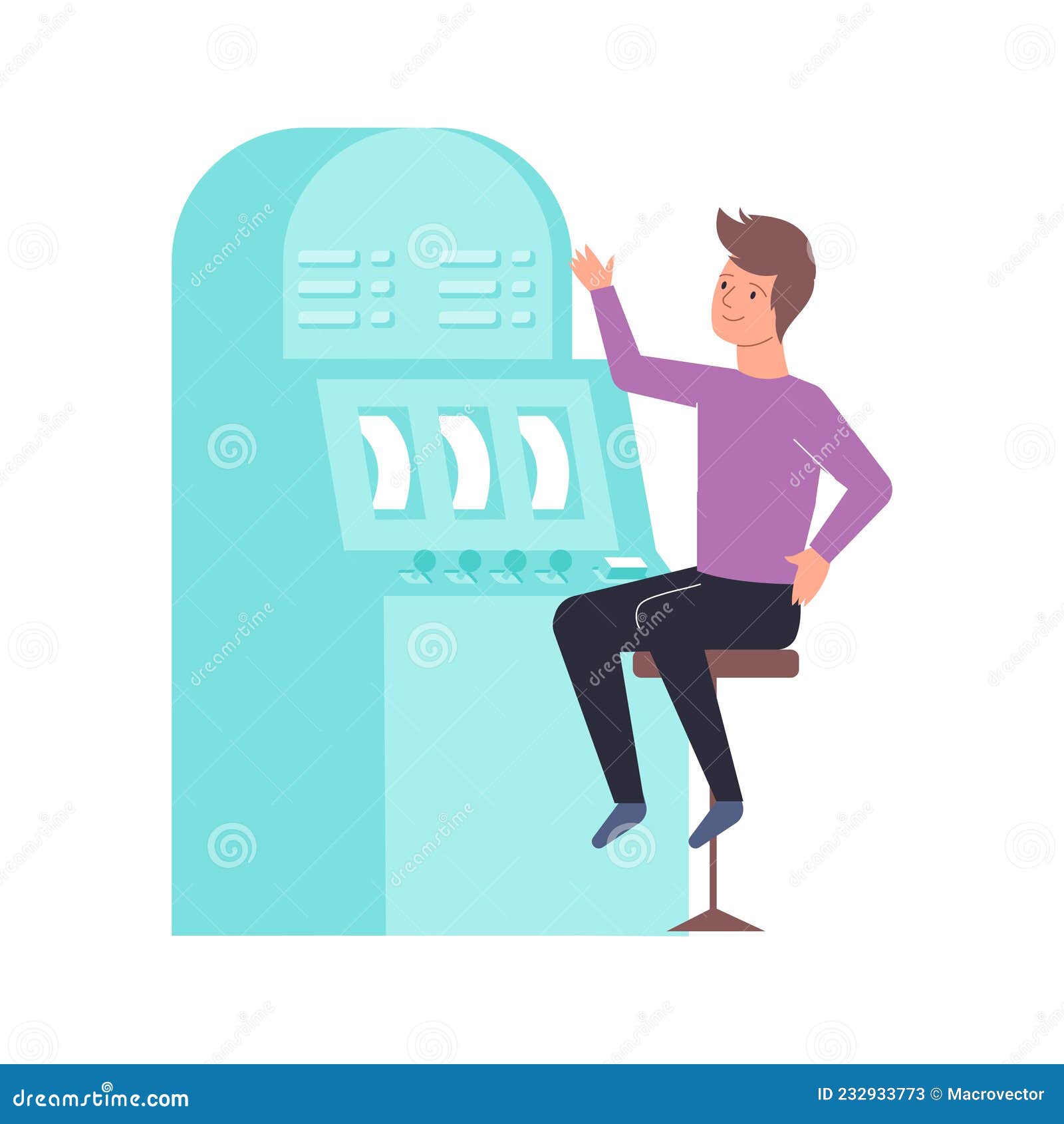 Slot Machine Addiction Composition Stock Vector - Illustration of ...