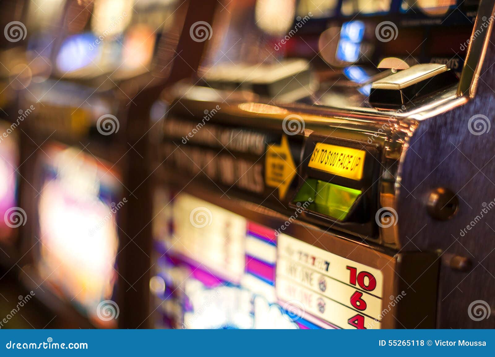 Slot machine stock photo. Image of wager, chance, gamble - 55265118