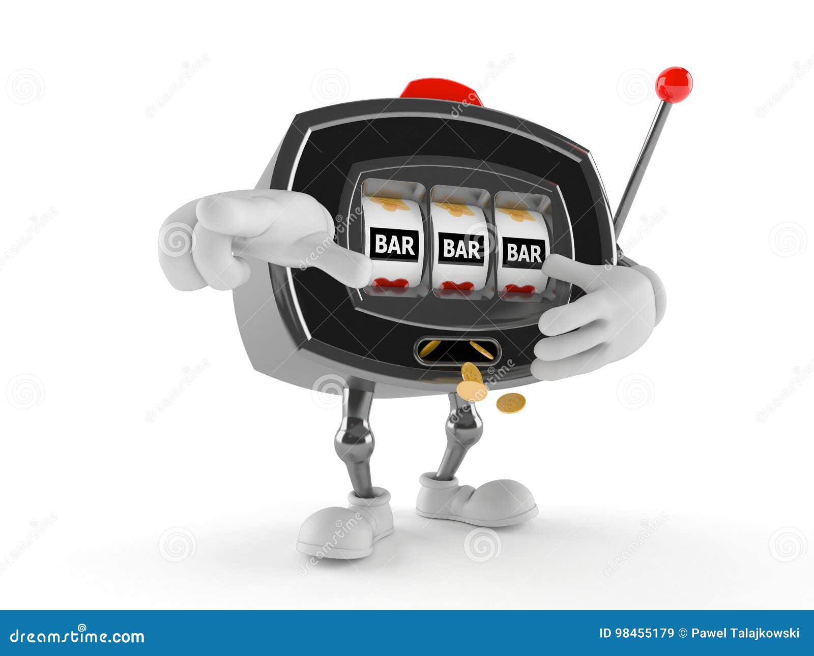 Slot machine character stock illustration. Illustration of gesturing ...
