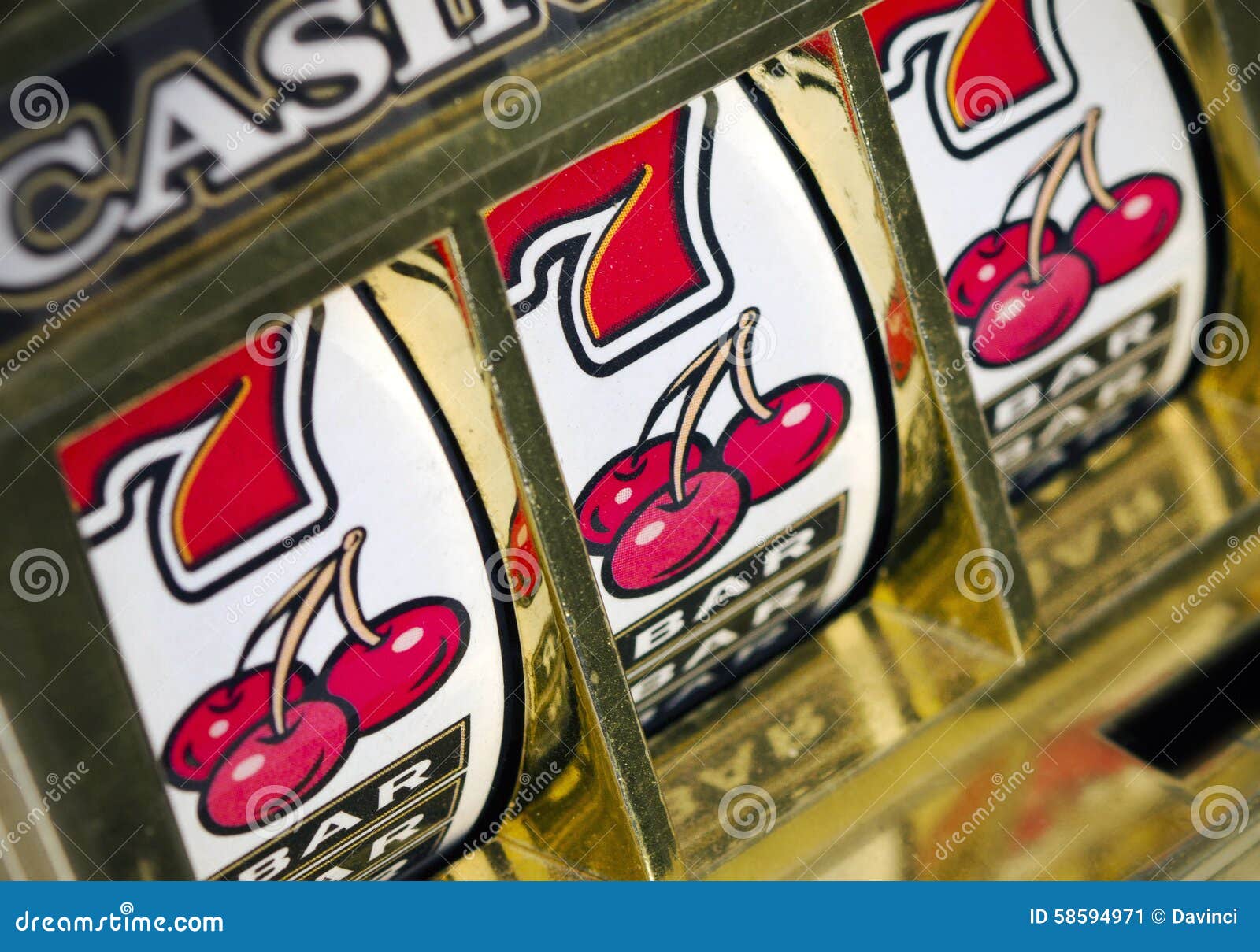 Slot machine stock image. Image of chance, lucky, gambling - 58594971