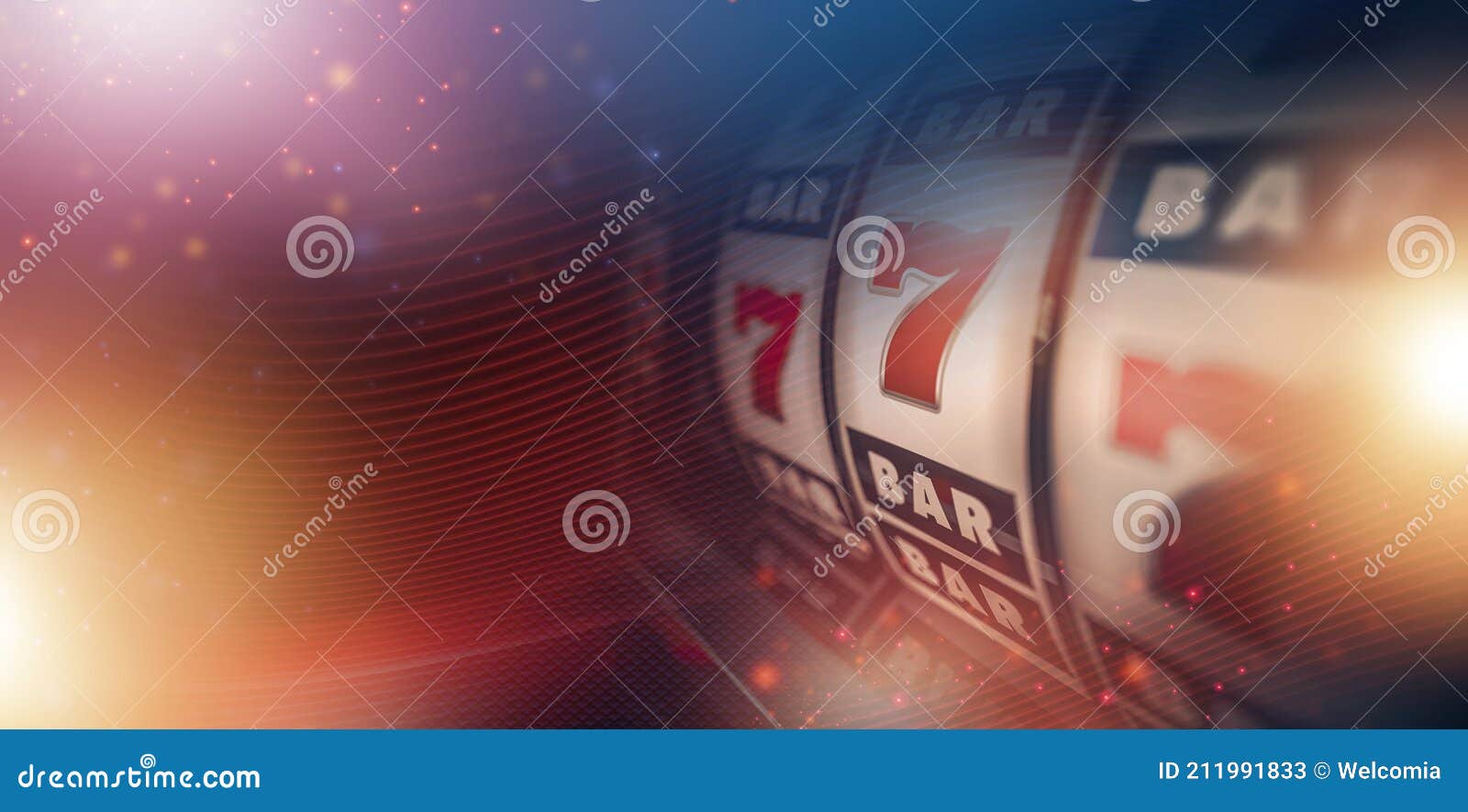 Slot Machine Concept Banner 3D Illustration Stock Illustration ...