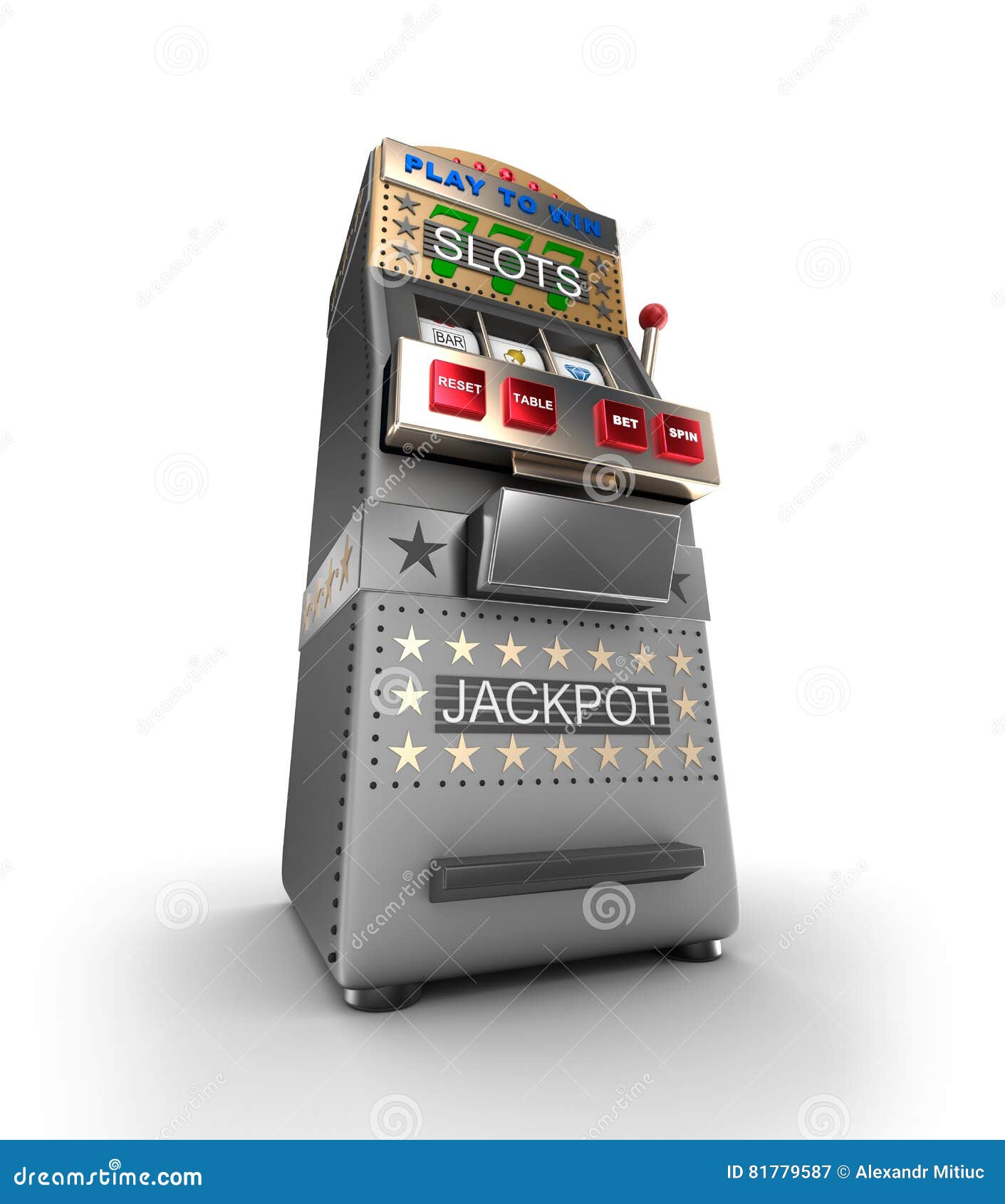 A Slot Machine, Gamble Machine Stock Illustration - Illustration of ...