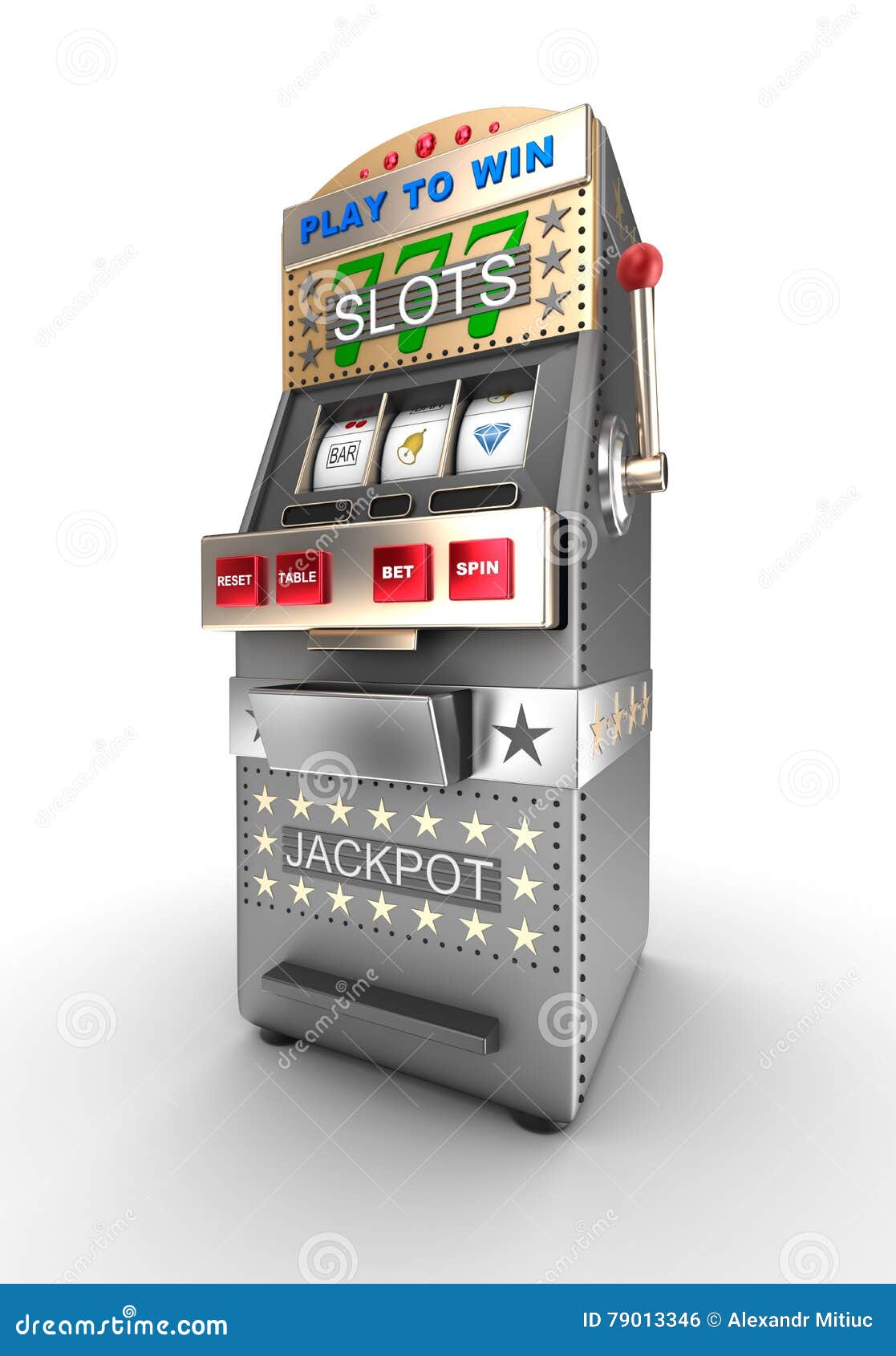 Slot Machine, Gamble Machine. Stock Illustration - Illustration of play ...
