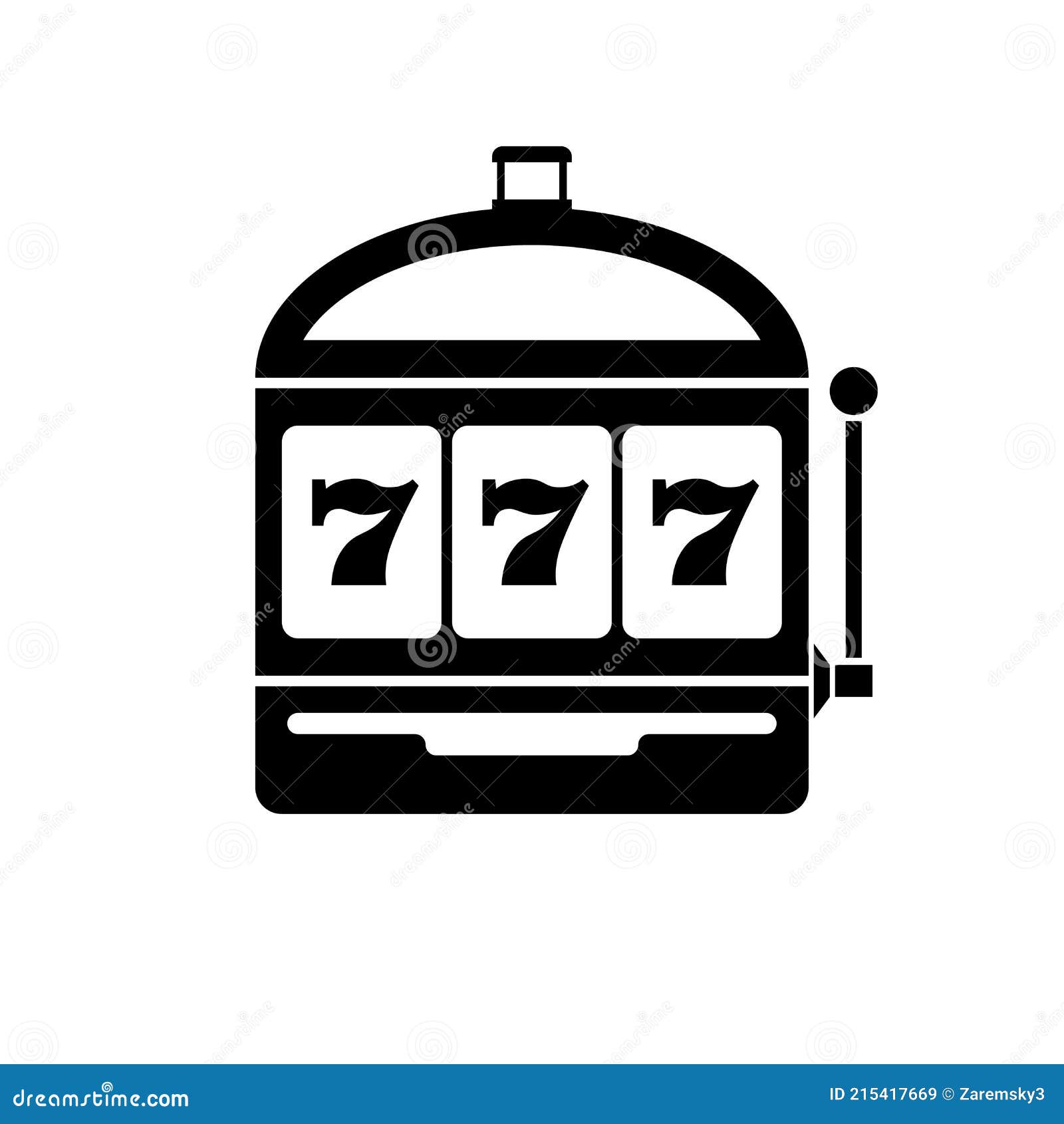 Slot Machine Icon Black and White Vector Illustration Stock Vector ...