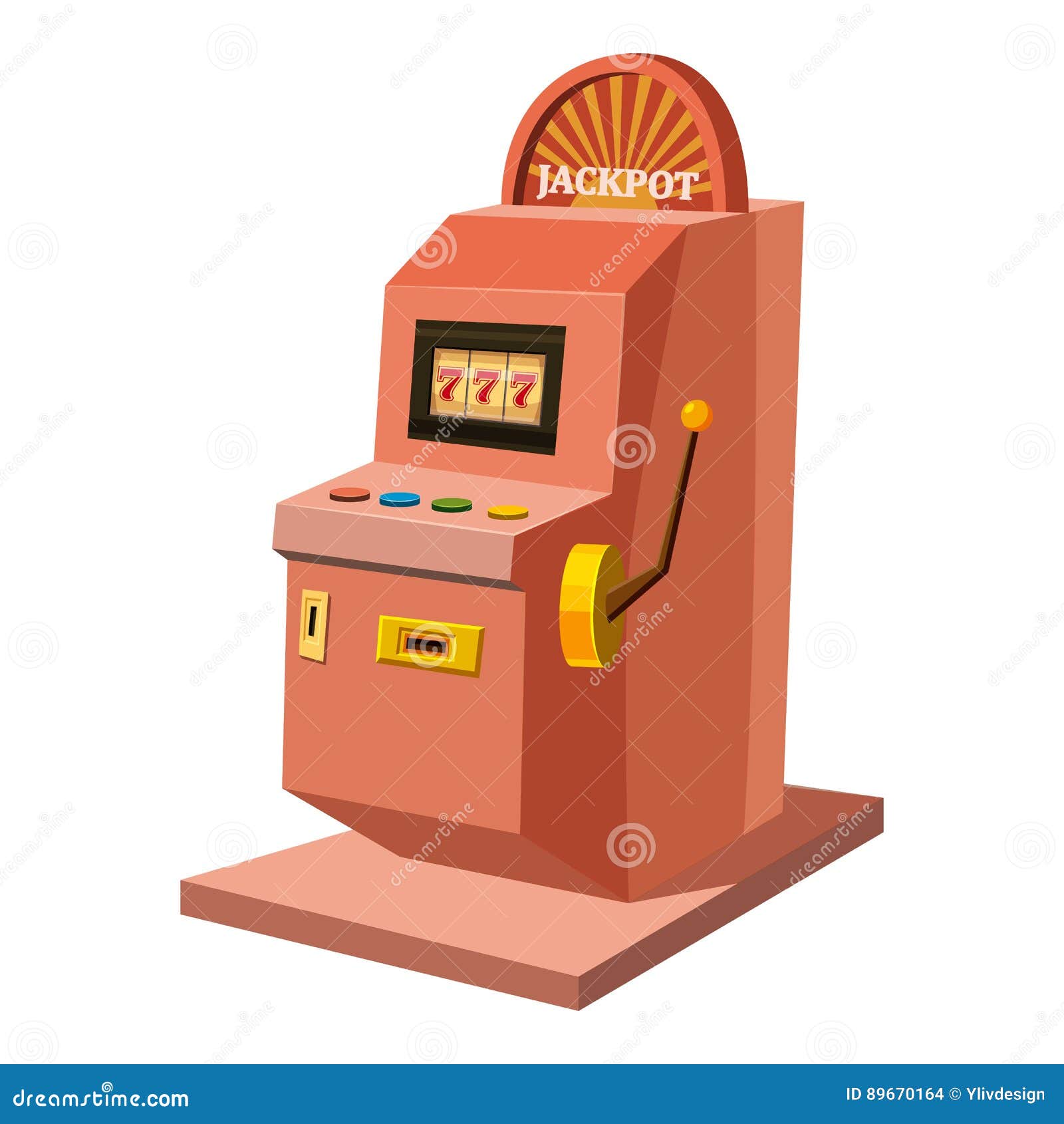 Slot Machine Icon, Cartoon Style Stock Vector - Illustration of icon ...