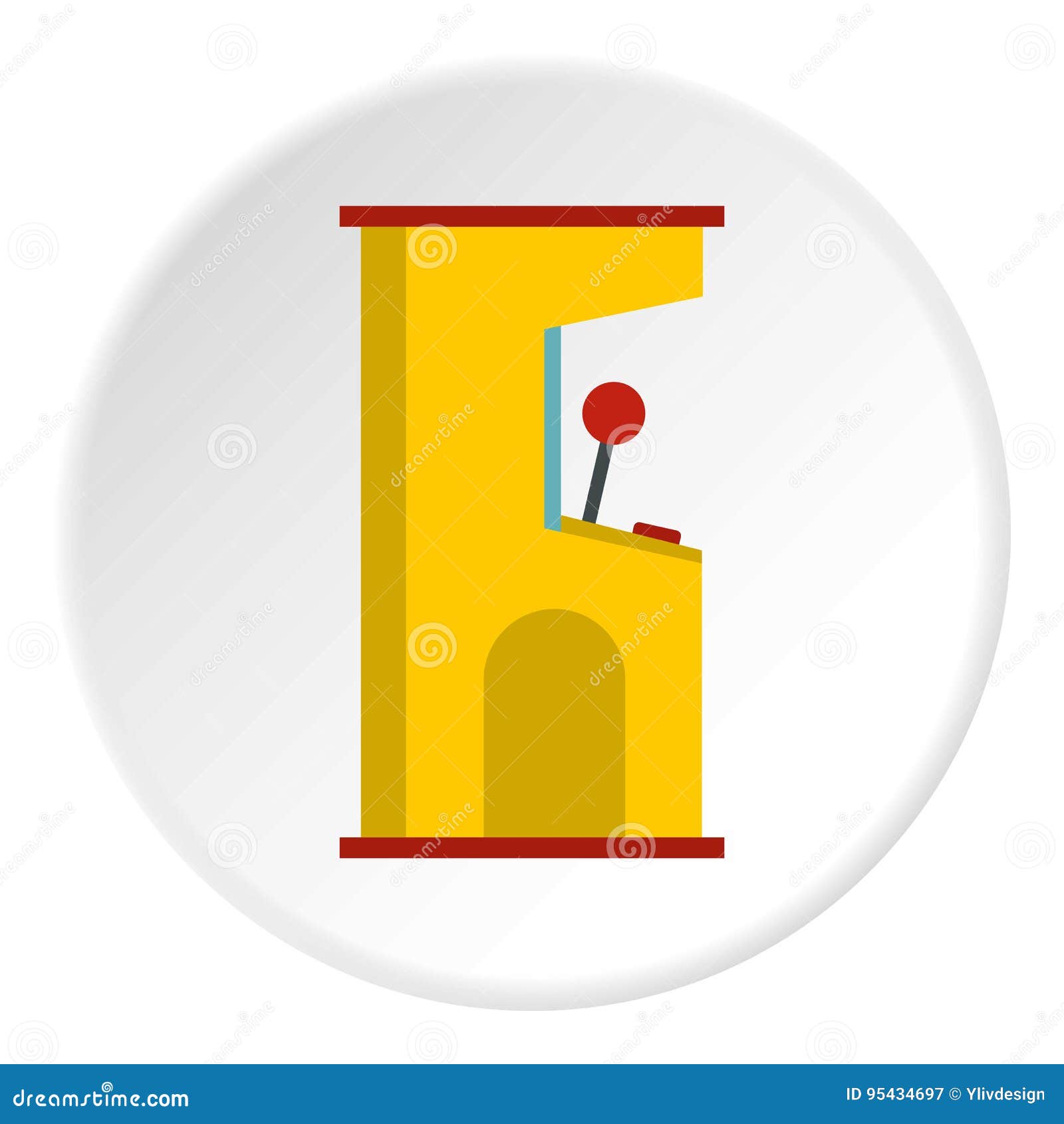 Slot machine icon circle stock vector. Illustration of jackpot - 95434697