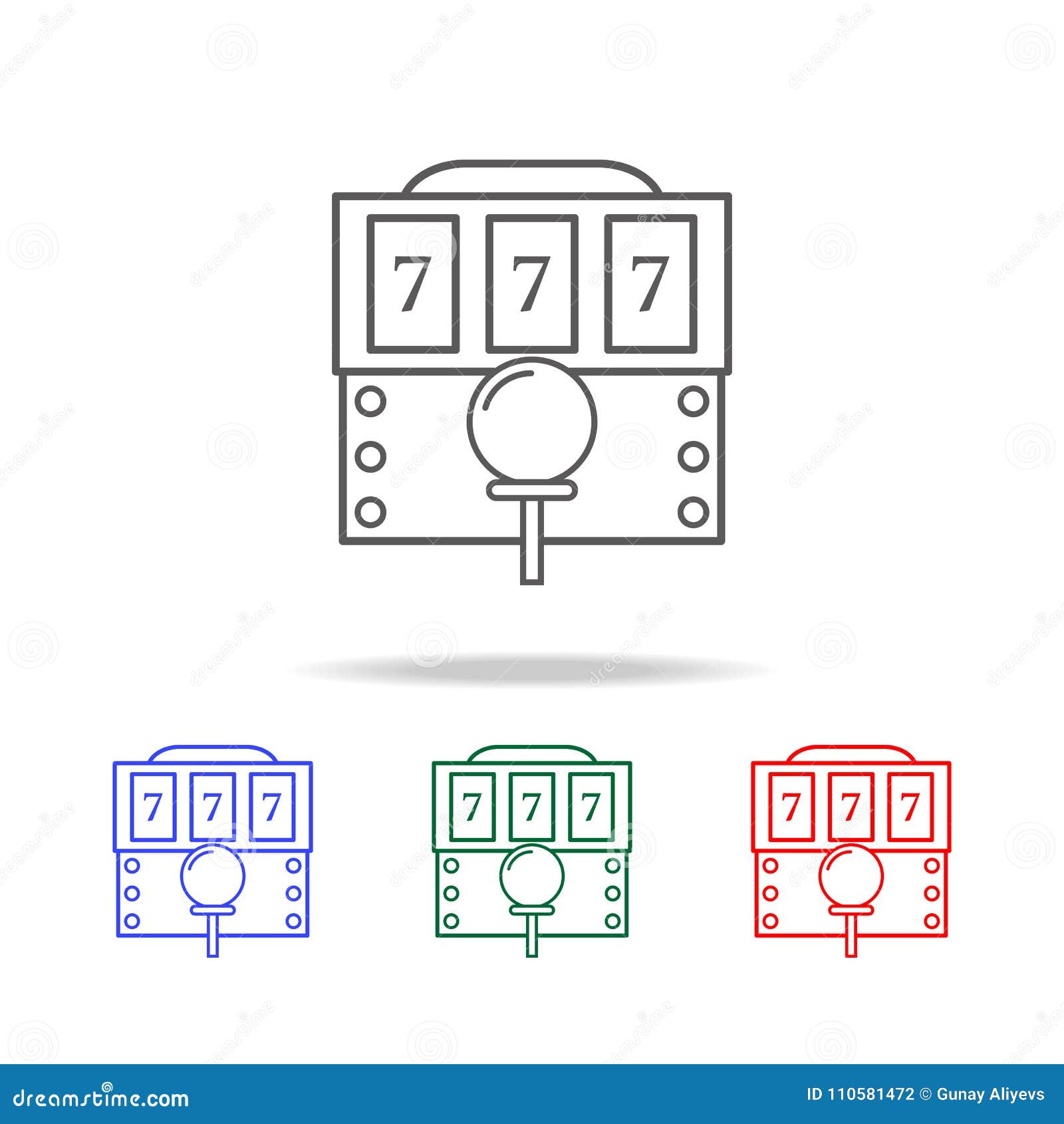 Slot Machine Icon. Elements in Multi Colored Icons for Mobile Concept ...