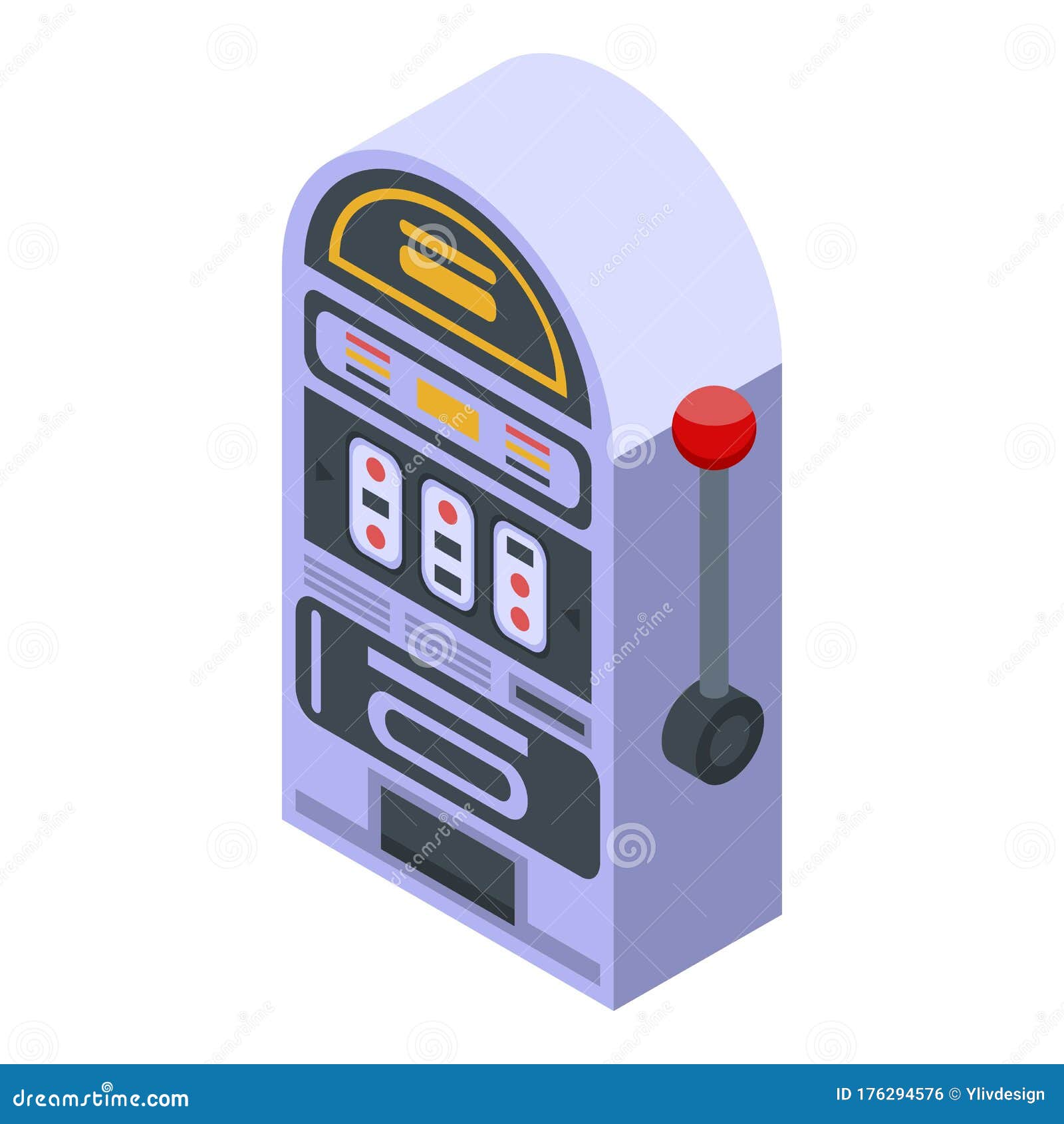 Slot Machine Icon, Isometric Style Stock Vector - Illustration of ...