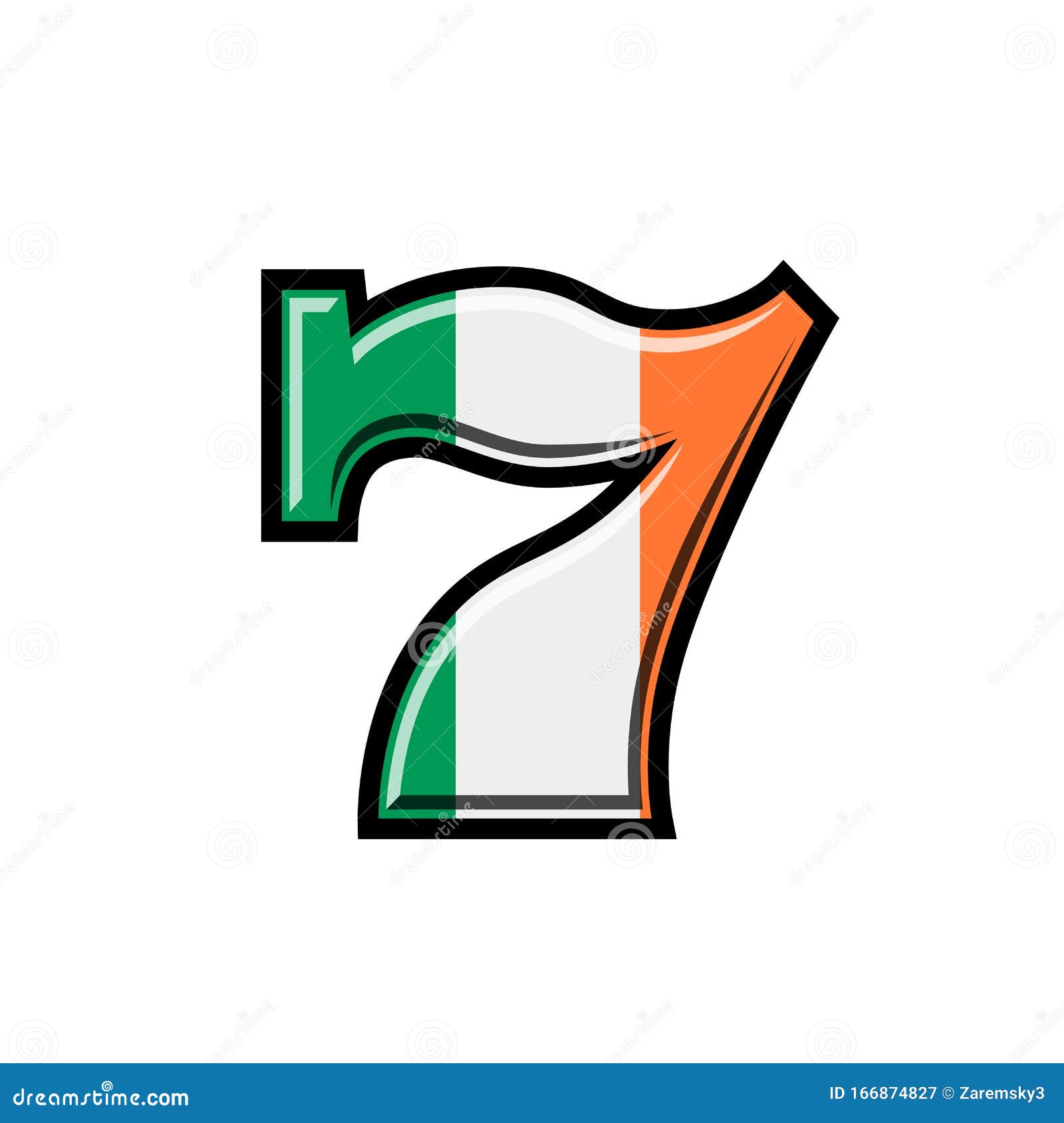 Slot Machine Irish Flag Vector Illustration Stock Vector - Illustration ...