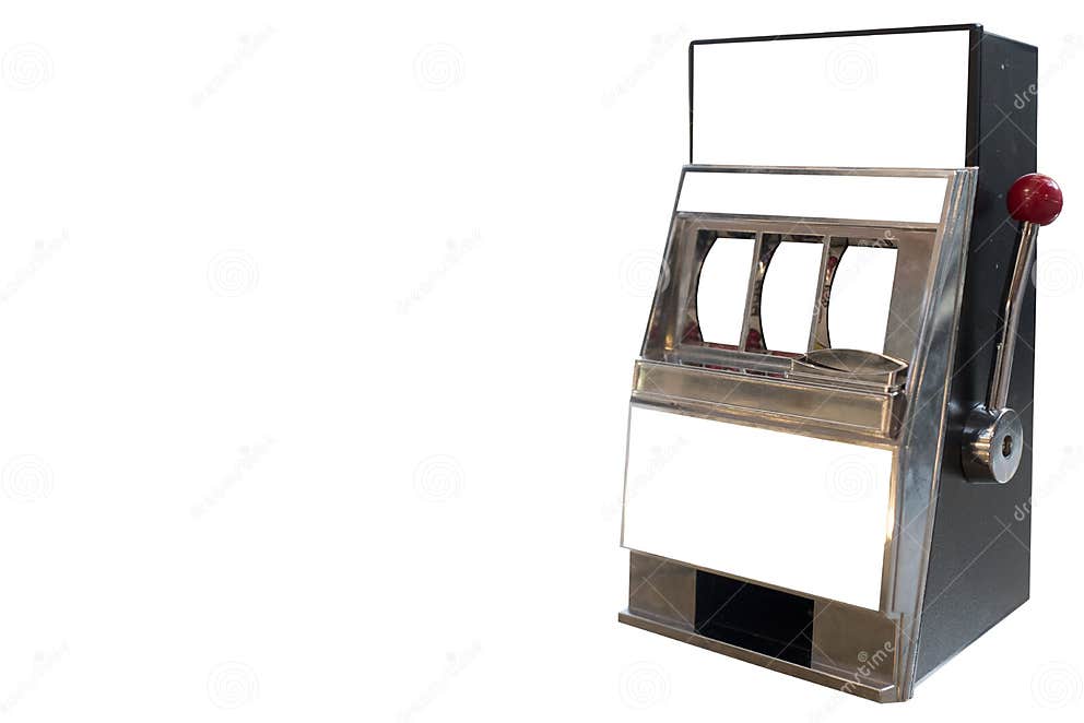 Slot Machine Isolated on White Background Stock Image - Image of lucky ...