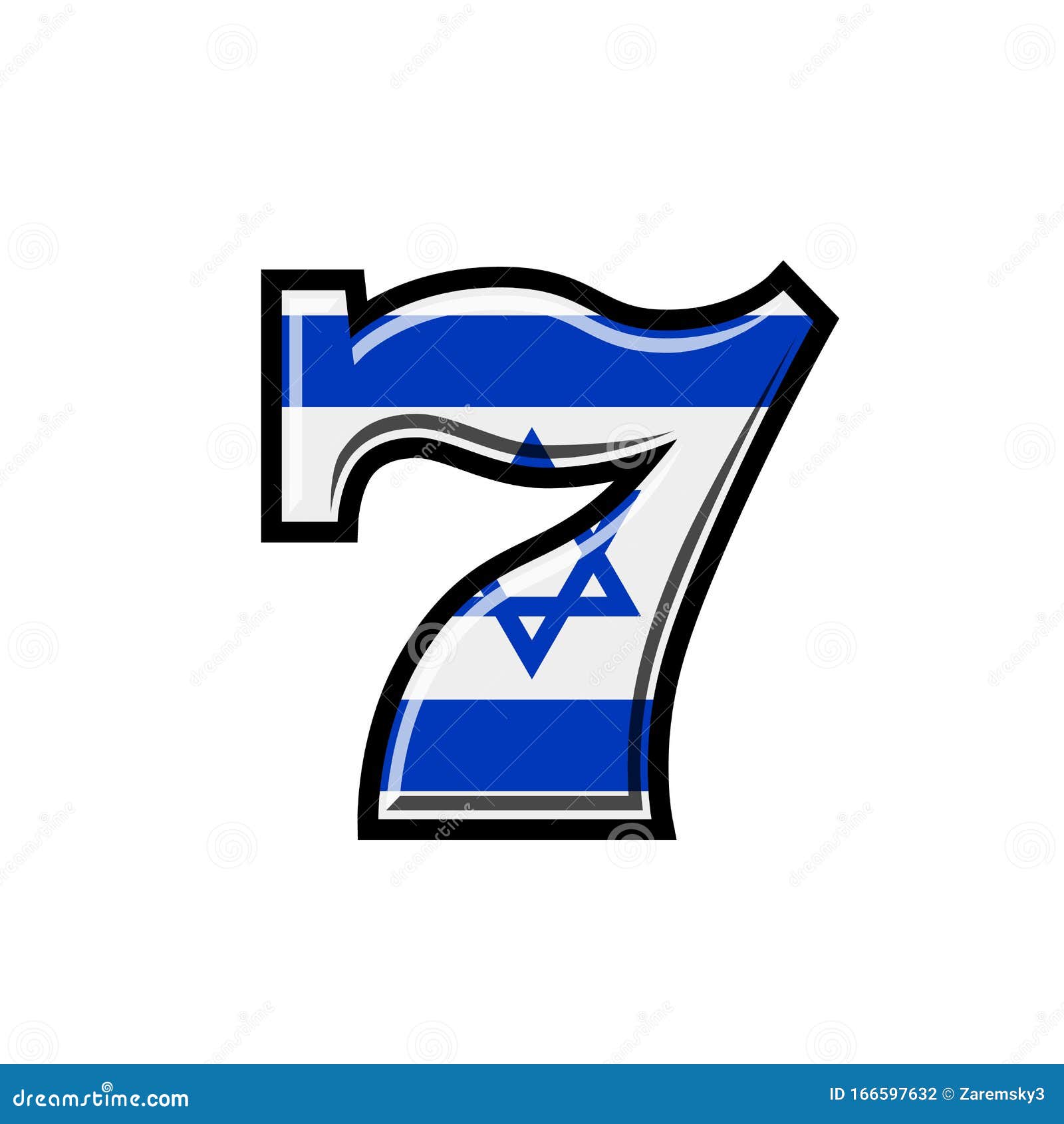 Slot Machine Israeli Flag Vector Illustration Stock Vector ...