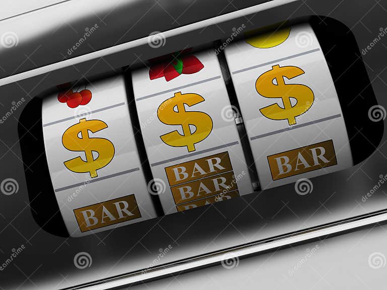 Slot machine jackpot stock illustration. Illustration of angle - 10319887