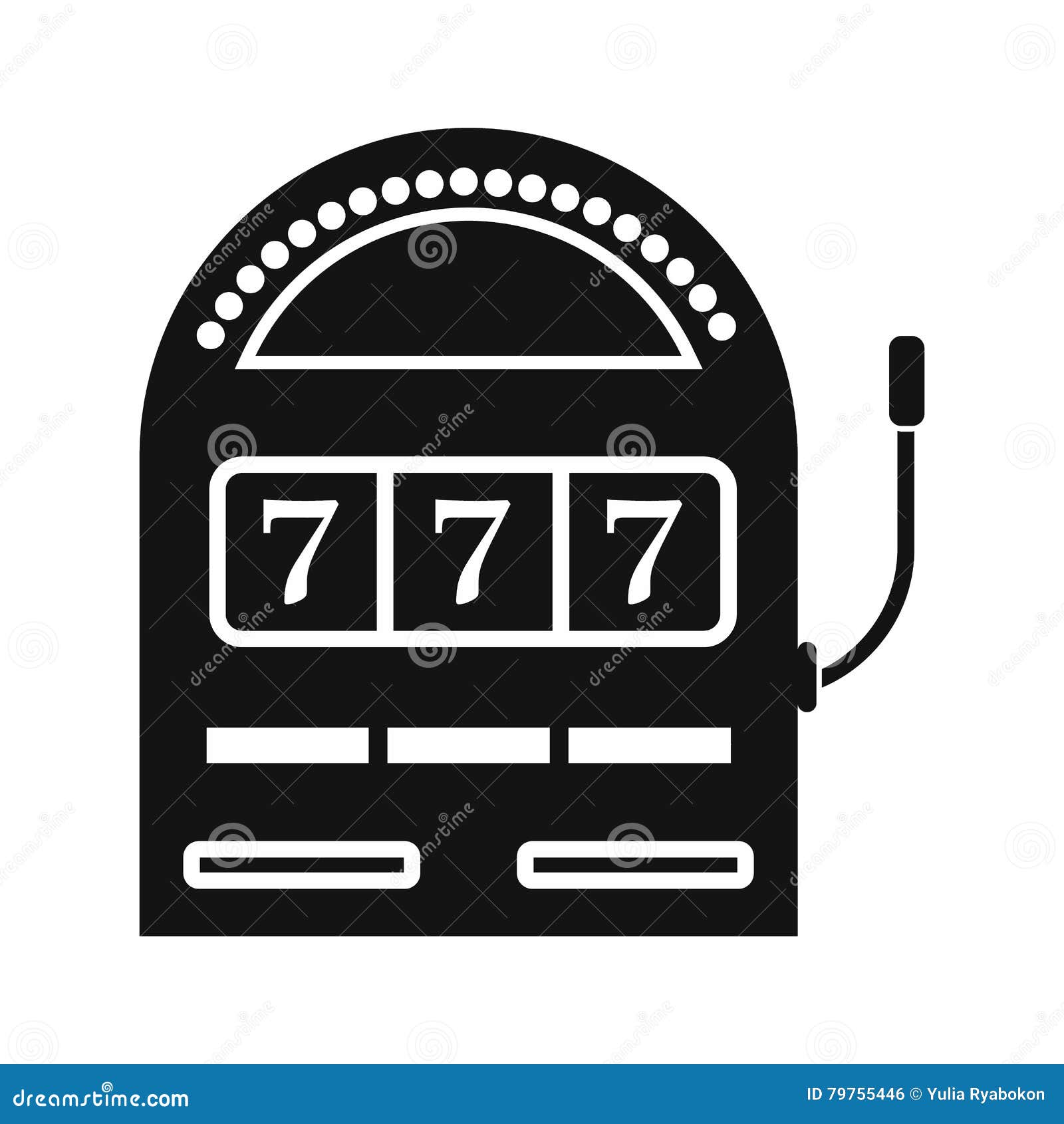 Slot Machine Jackpot Black Simple Icon Stock Vector - Illustration of ...