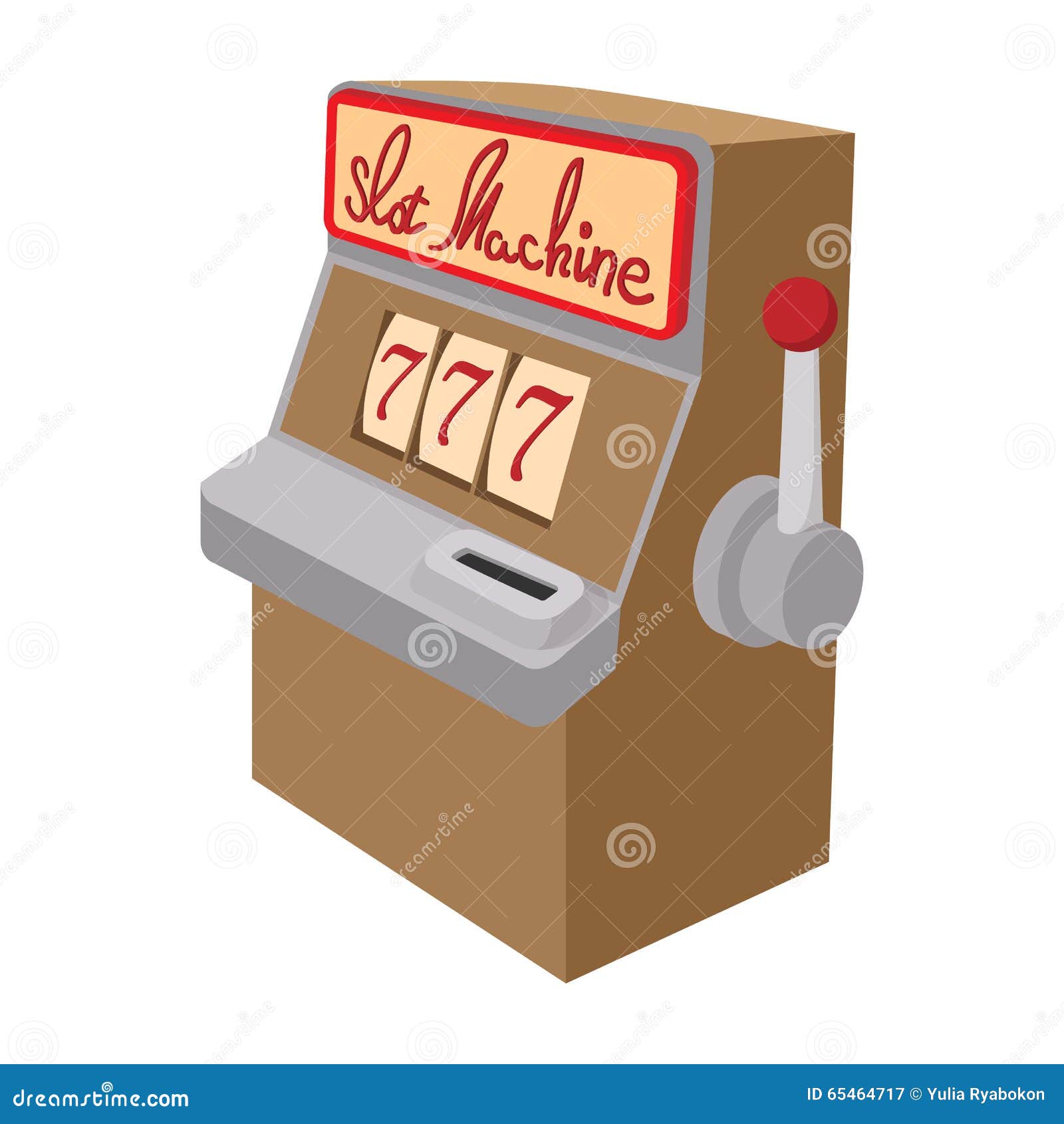 Slot Machine Jackpot Cartoon Icon Stock Vector - Image: 65464717