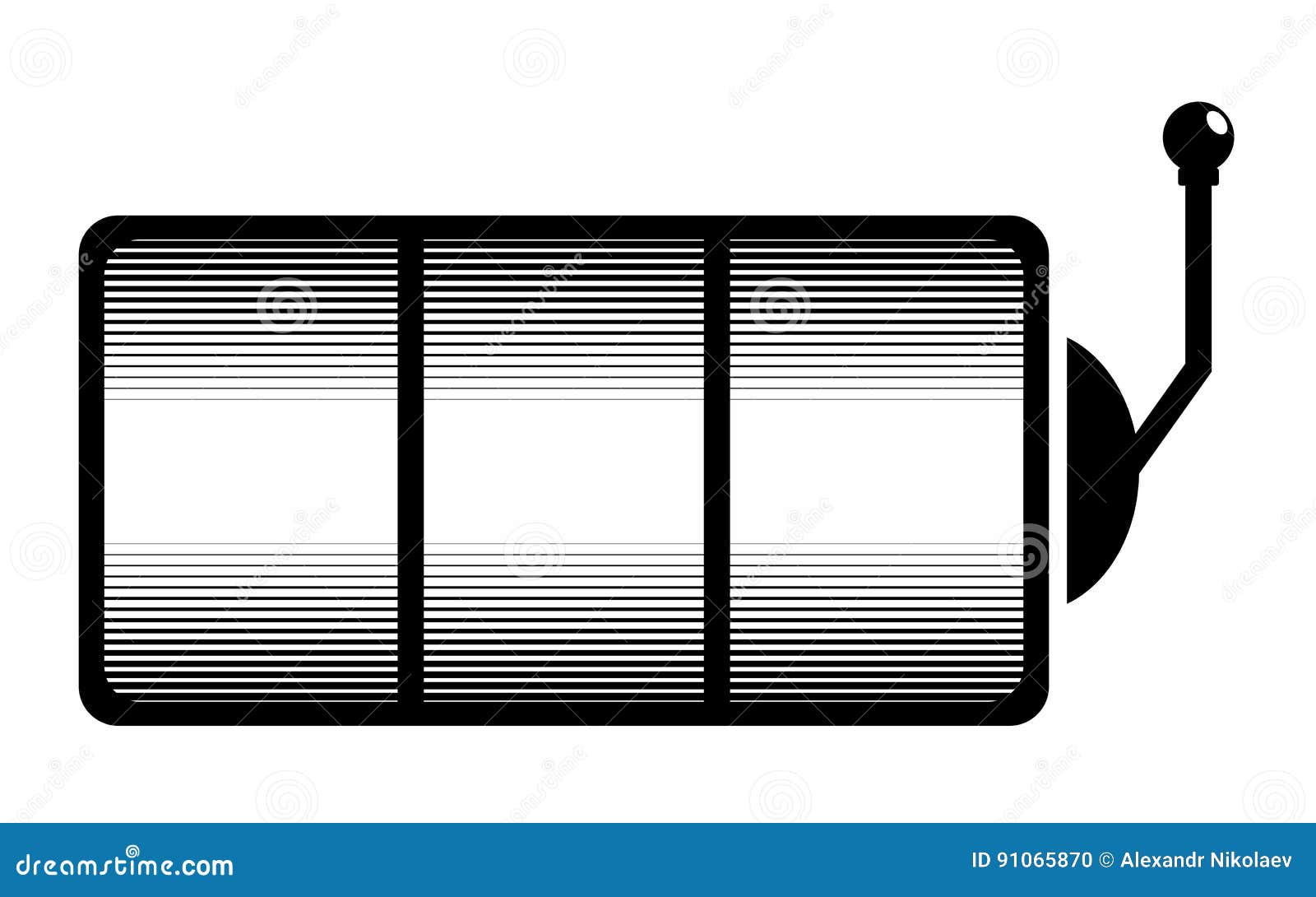 Slot machine stock vector. Illustration of game, betting - 91065870